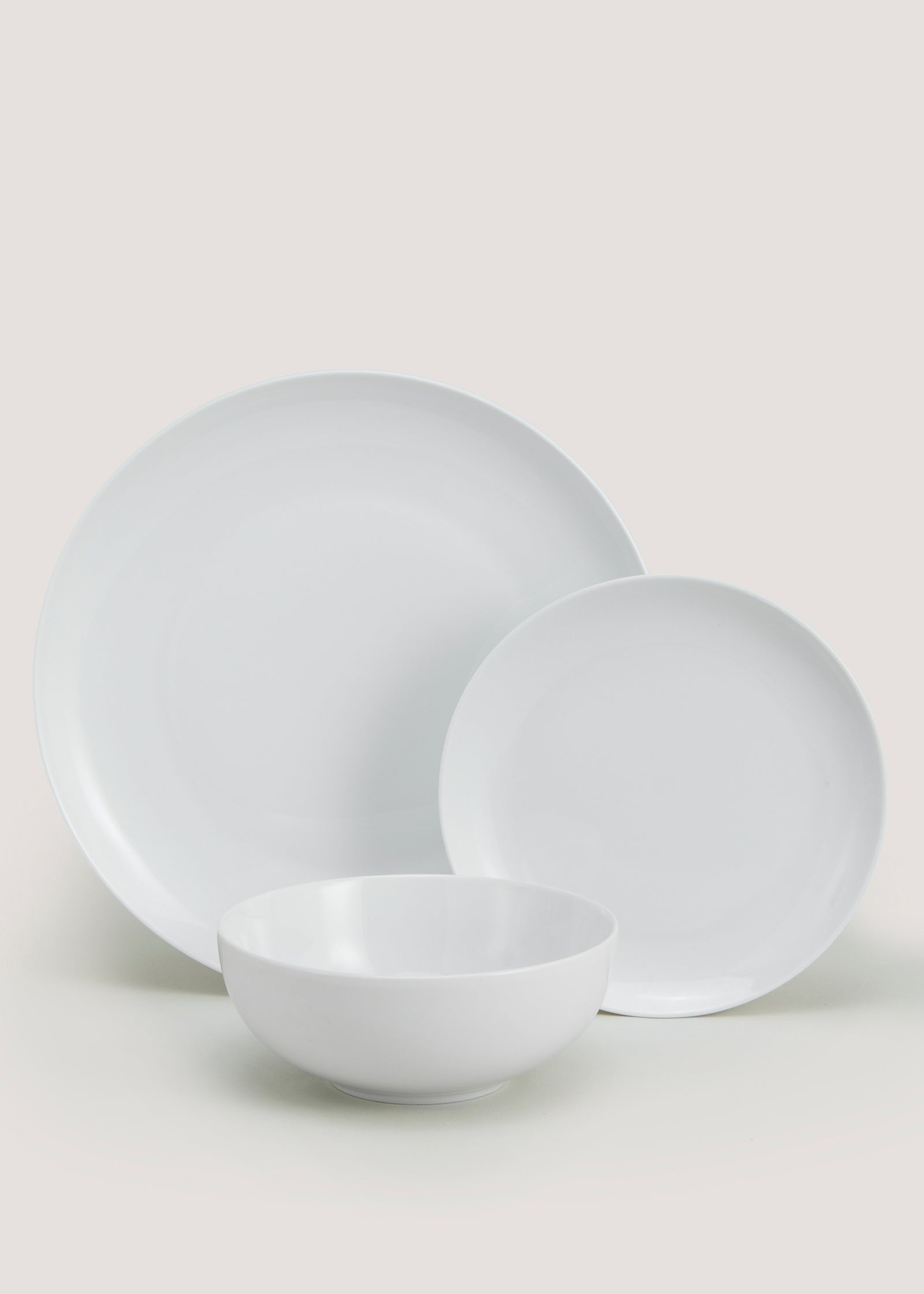 Buy 12 Piece Porcelain Dinner Set-White Online in Bahrain from Matalan