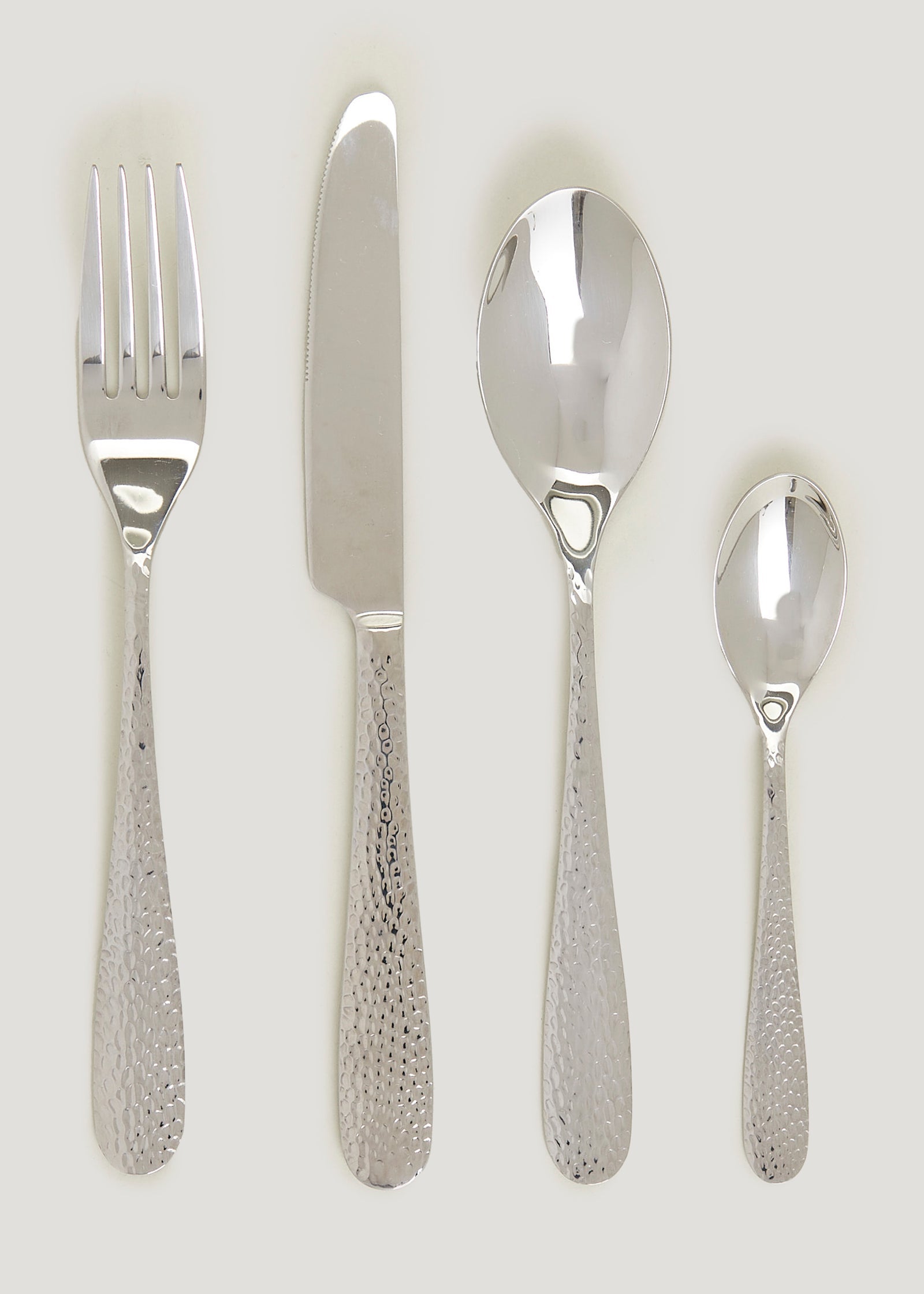 Buy 16 Piece Hammered Cutlery Set Online in UAE from Matalan