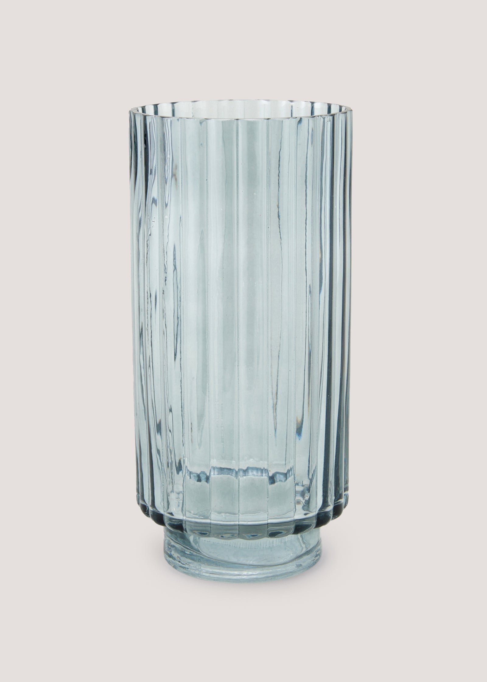 Buy Grey Ribbed Glass Vase (25cm) Online in UAE from Matalan