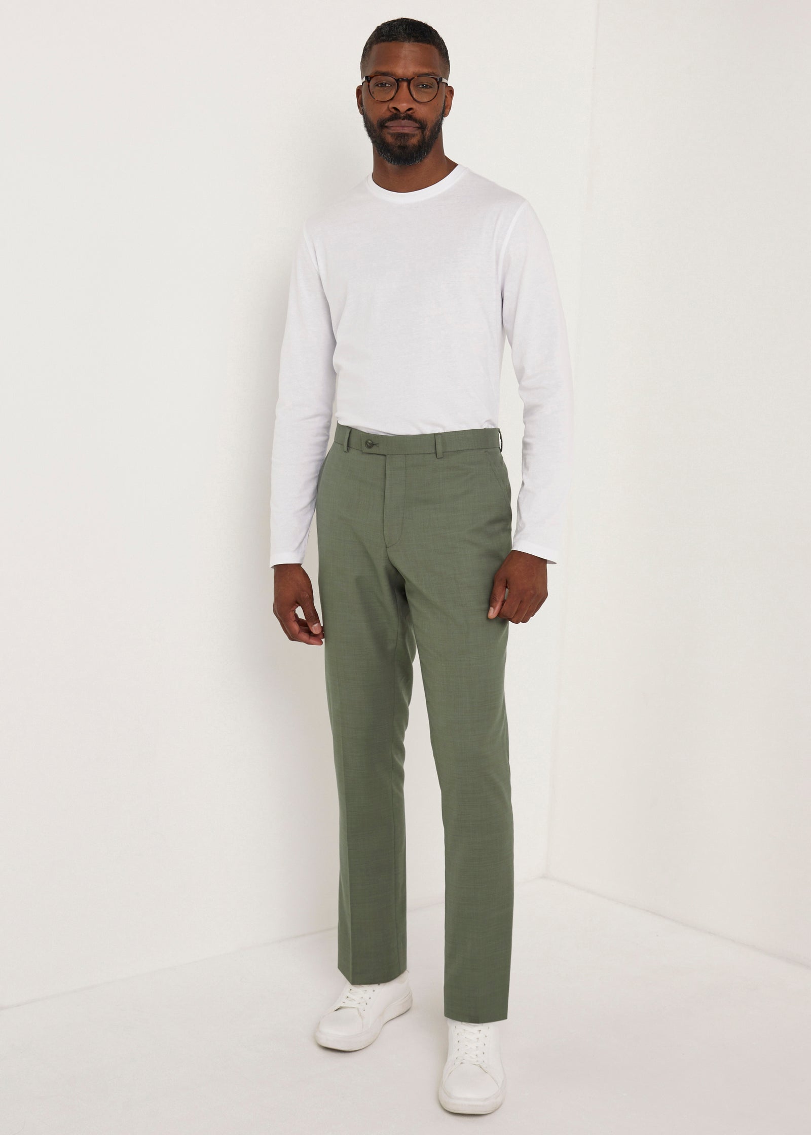 Buy Taylor & Wright Eastwood Olive Slim Fit Suit Trousers Online in ...