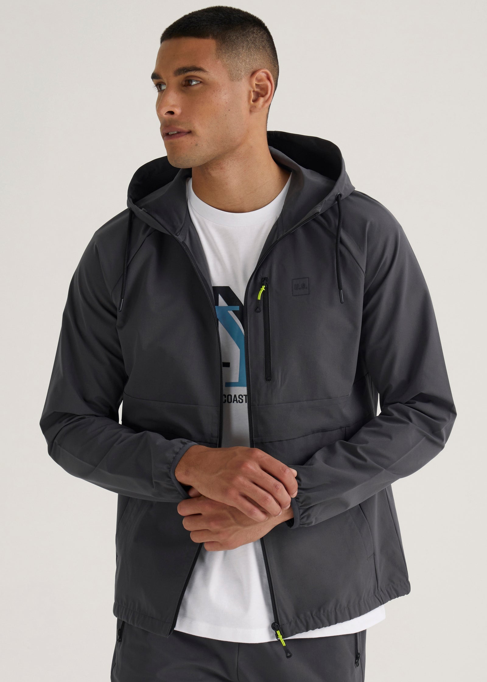 Buy US Athletic Grey Woven Zip Up Jacket Online in Qatar - bfab