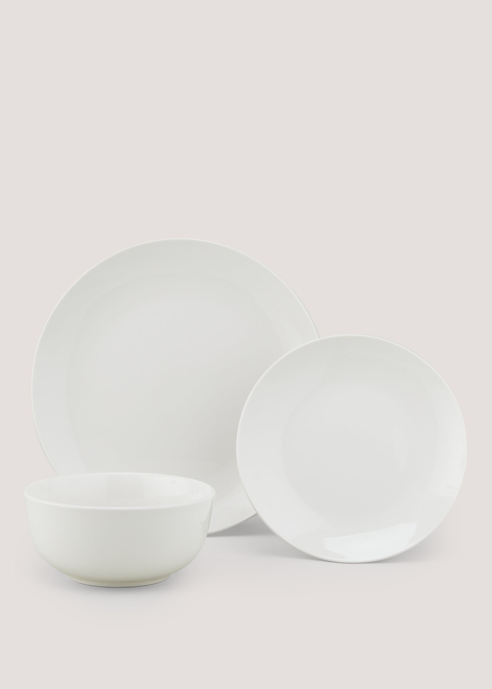 Buy 12 Piece White Dinner Set Online in UAE from Matalan