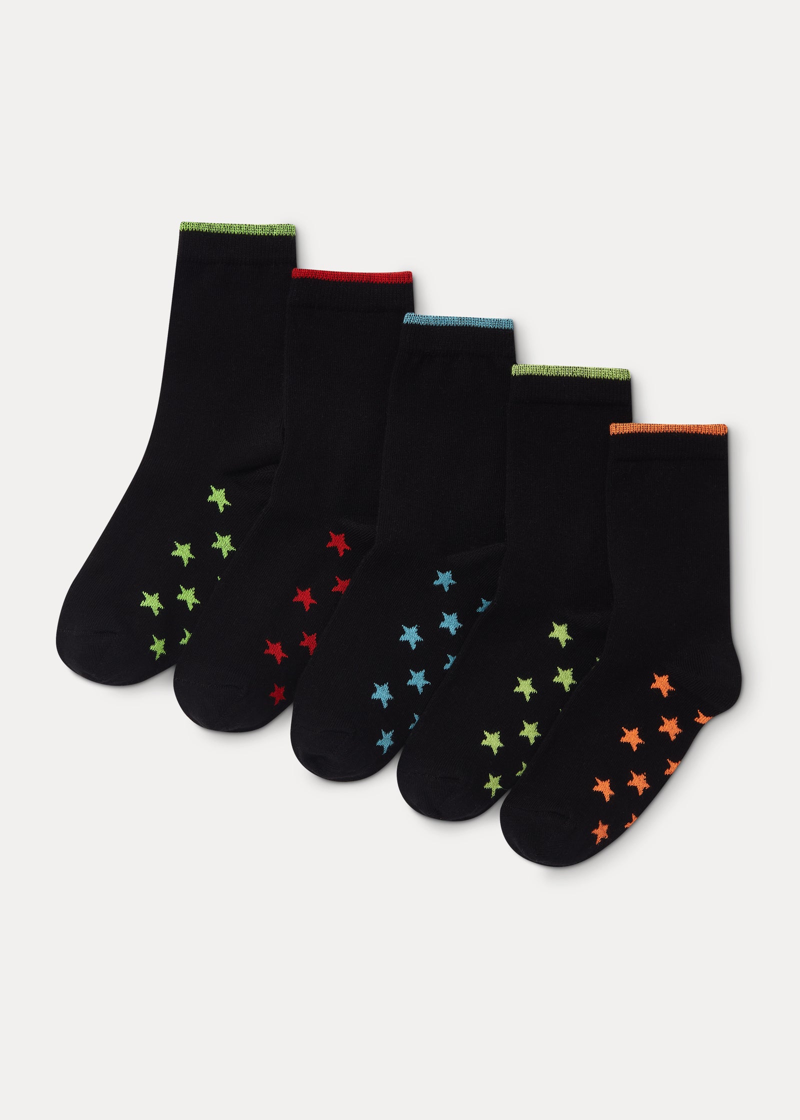 Buy Kids 5 Pack Neon Heal & Toe Socks Online in Oman - bfab