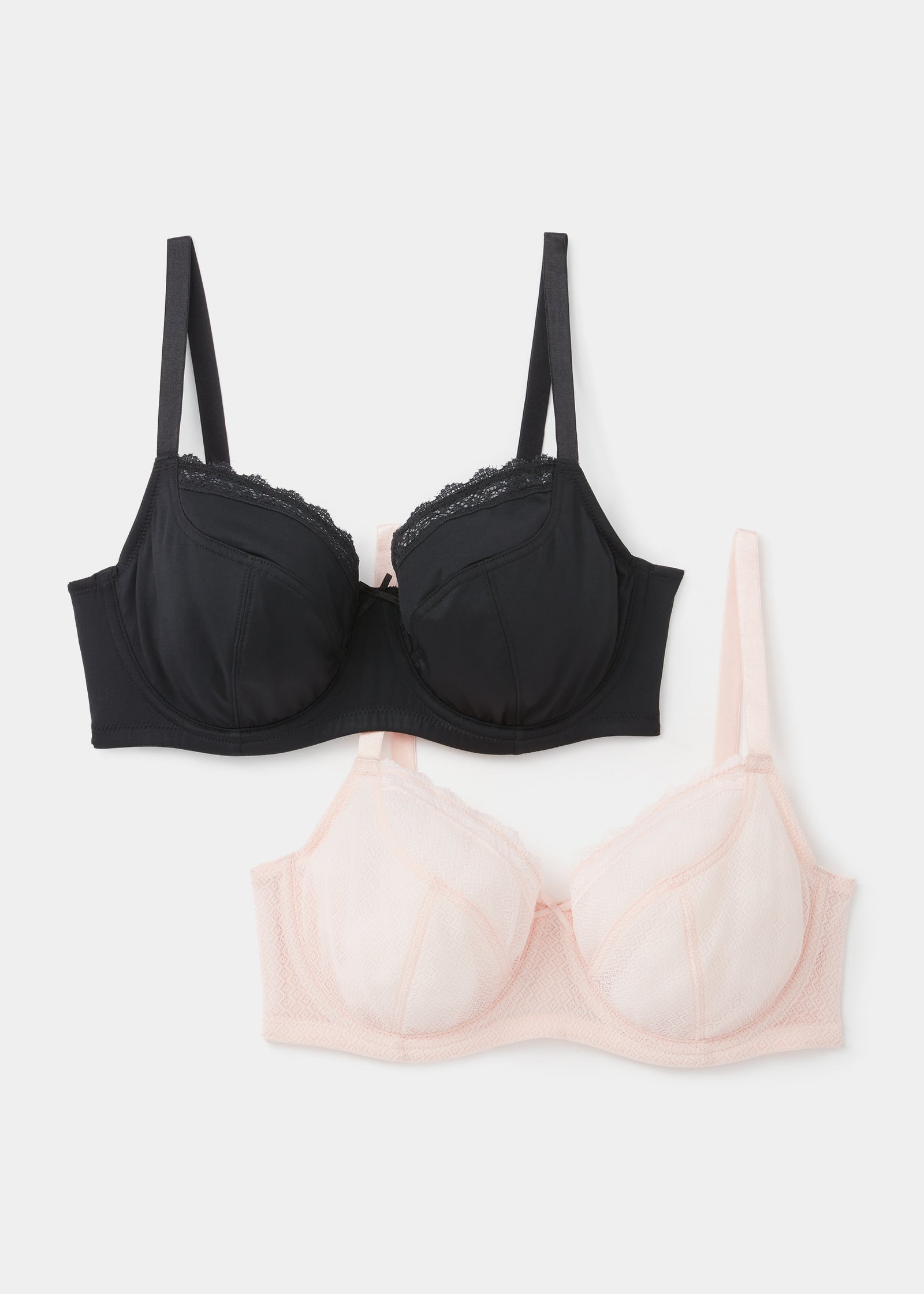 Buy 2 Pack DD+ Textured Lace Padded Bras Online in Qatar from Matalan