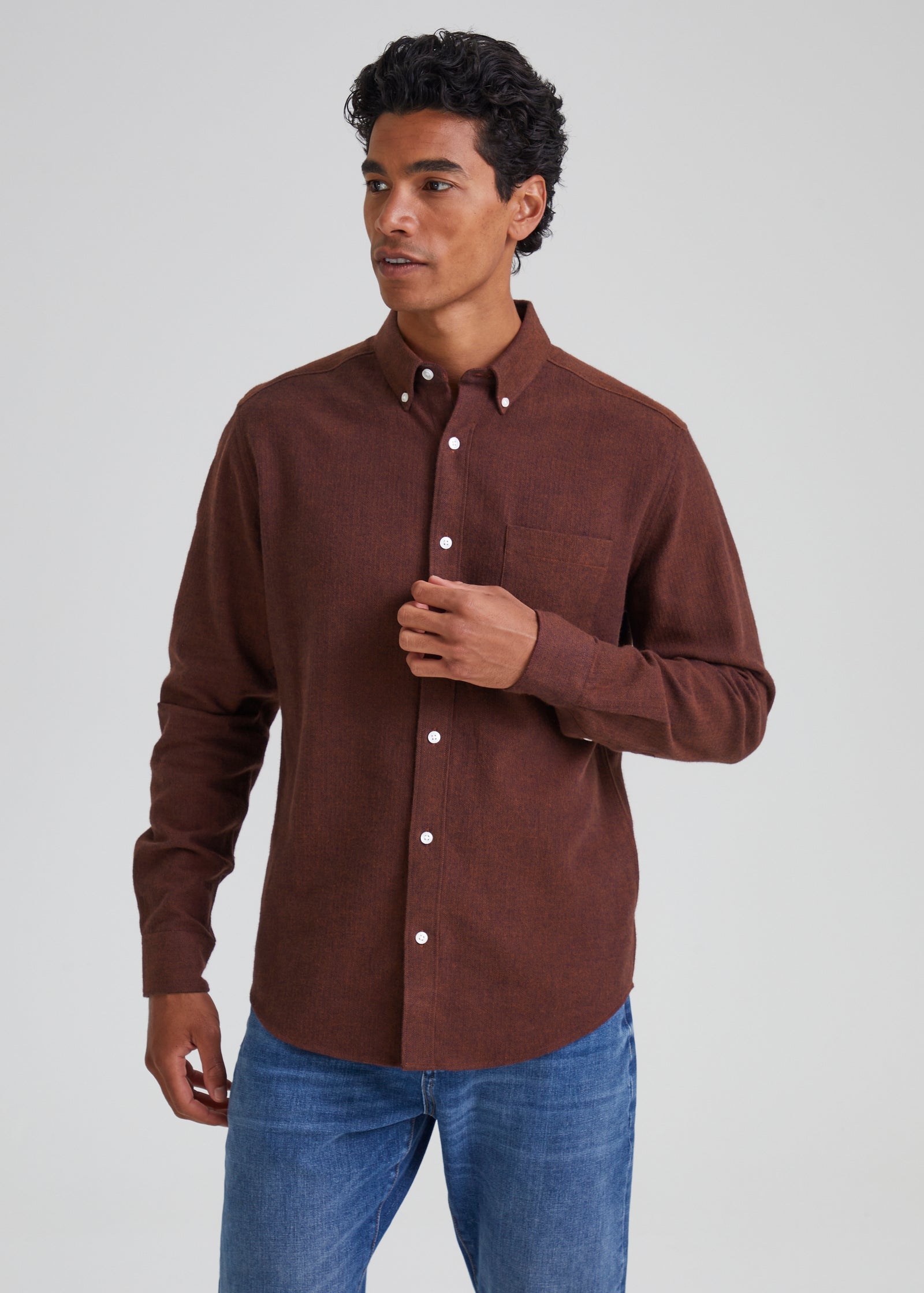 Buy Burgundy Herringbone Shirt Online in Jordan from Matalan