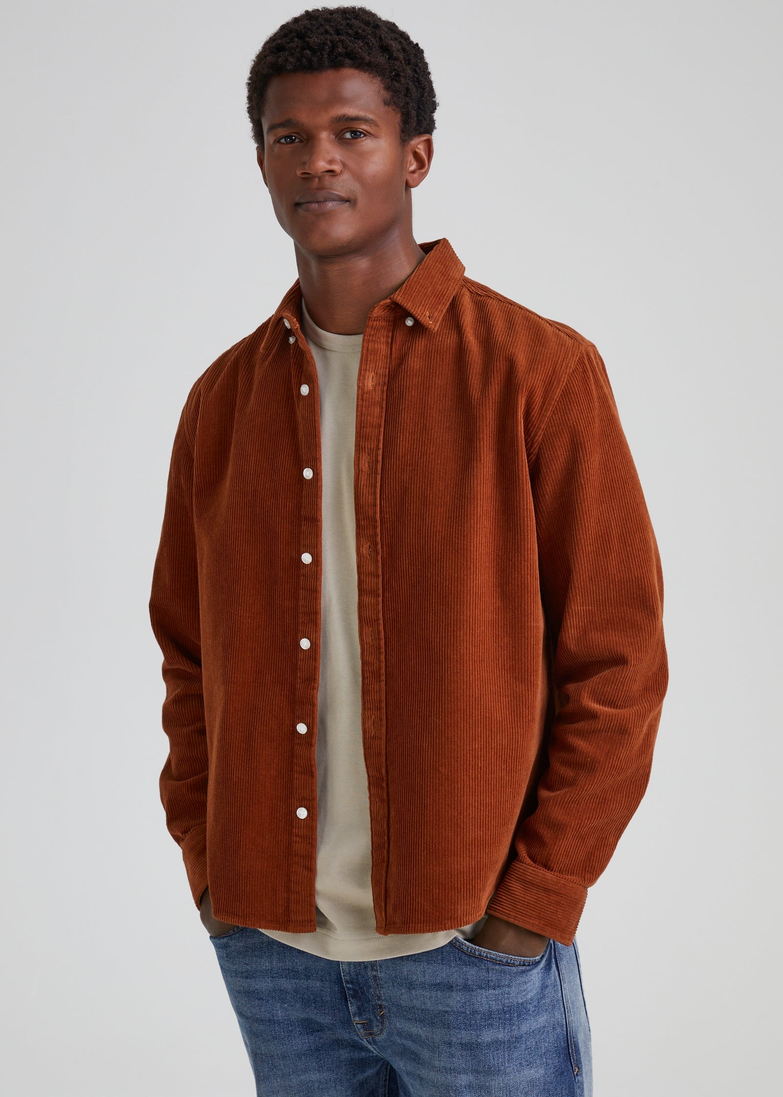 Buy Rust Cord Shirt Online in UAE from Matalan