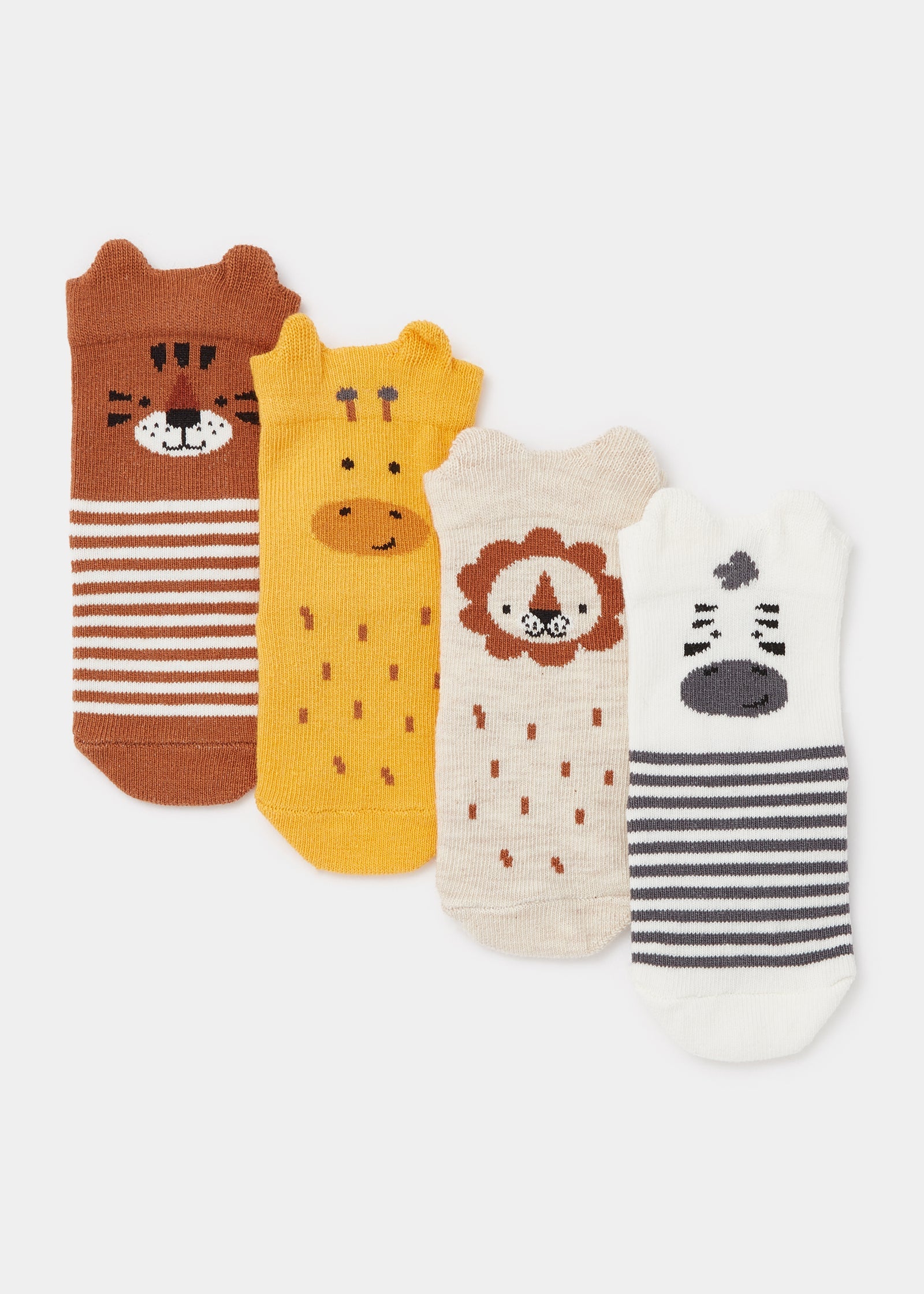 Buy Baby 4 Pack Safari Animal Socks (Newborn-23mths) Online in UAE from ...