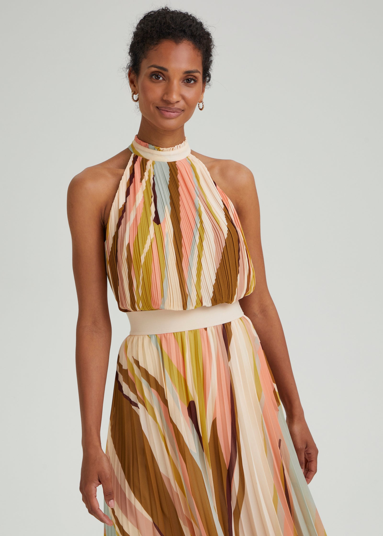 Buy Et Vous Multicoloured Splice Print Pleated Top Online in Jordan ...