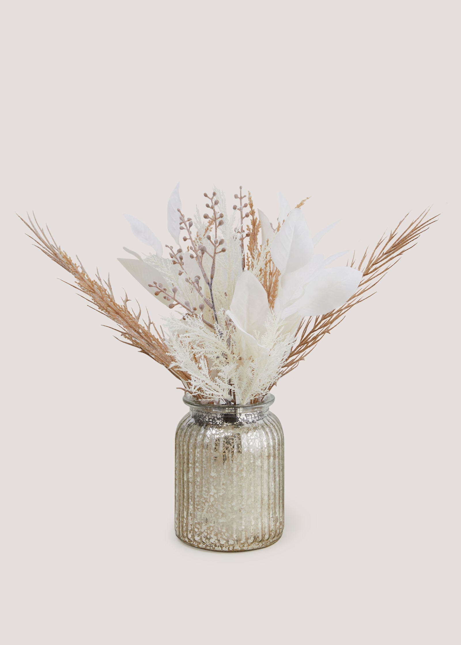 Buy Dried Faux Flowers in Mercury Pot (40cm) Online in Qatar - bfab