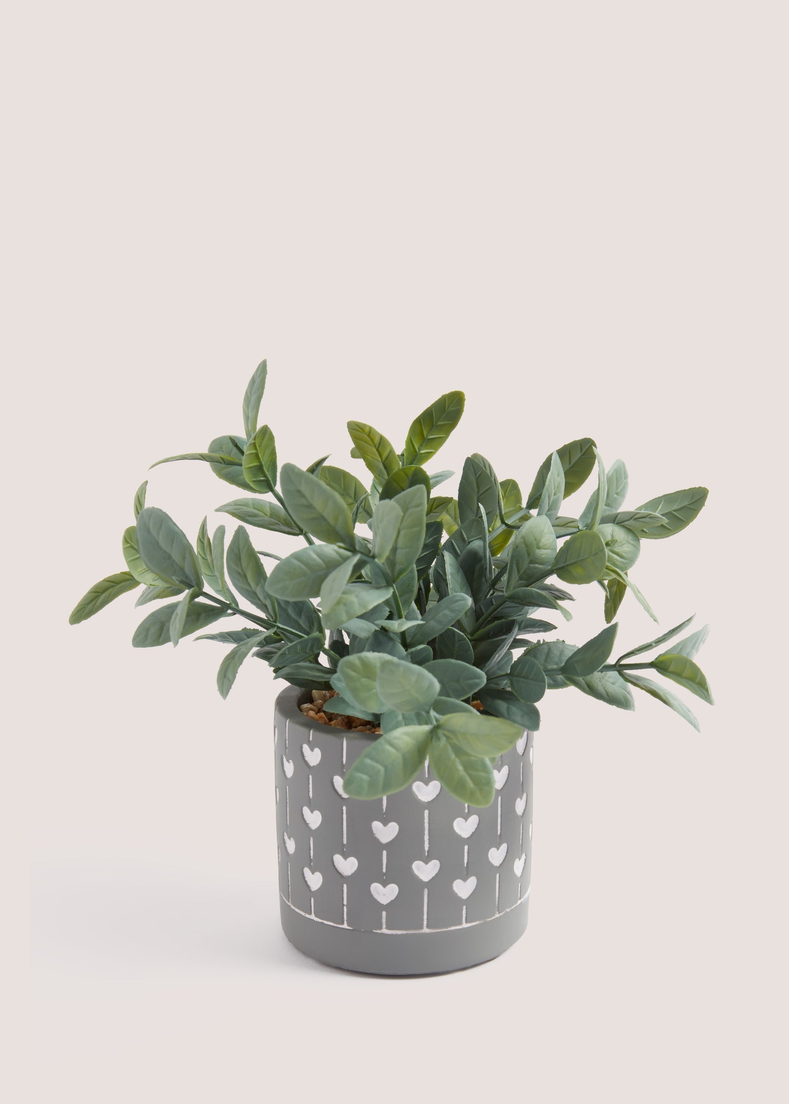 Buy Eucalyptus in Mini Heart Pot Grey Online in UAE from Matalan