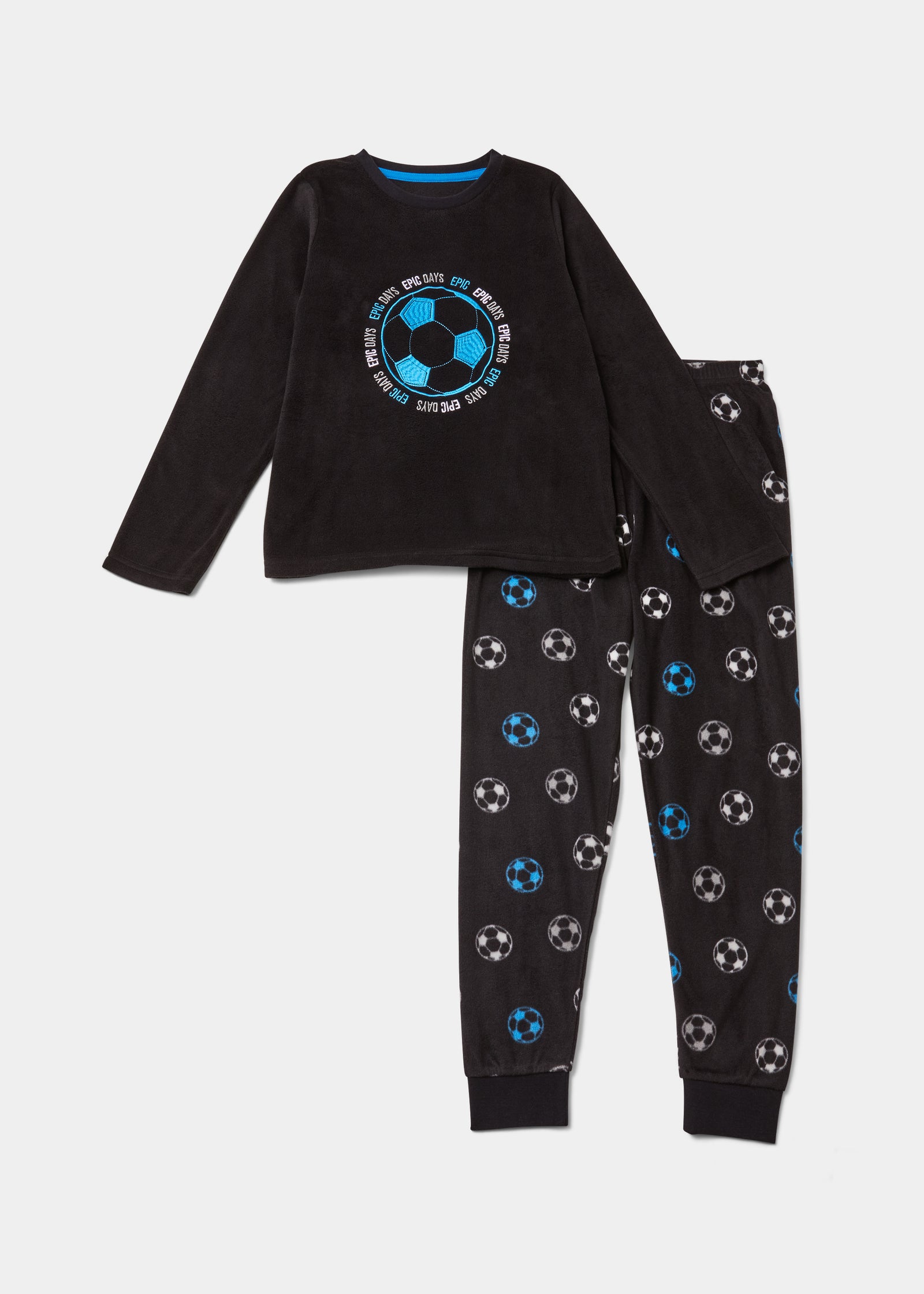 Buy Boys Black Football Bundle Pyjama Set Online in Jordan - bfab