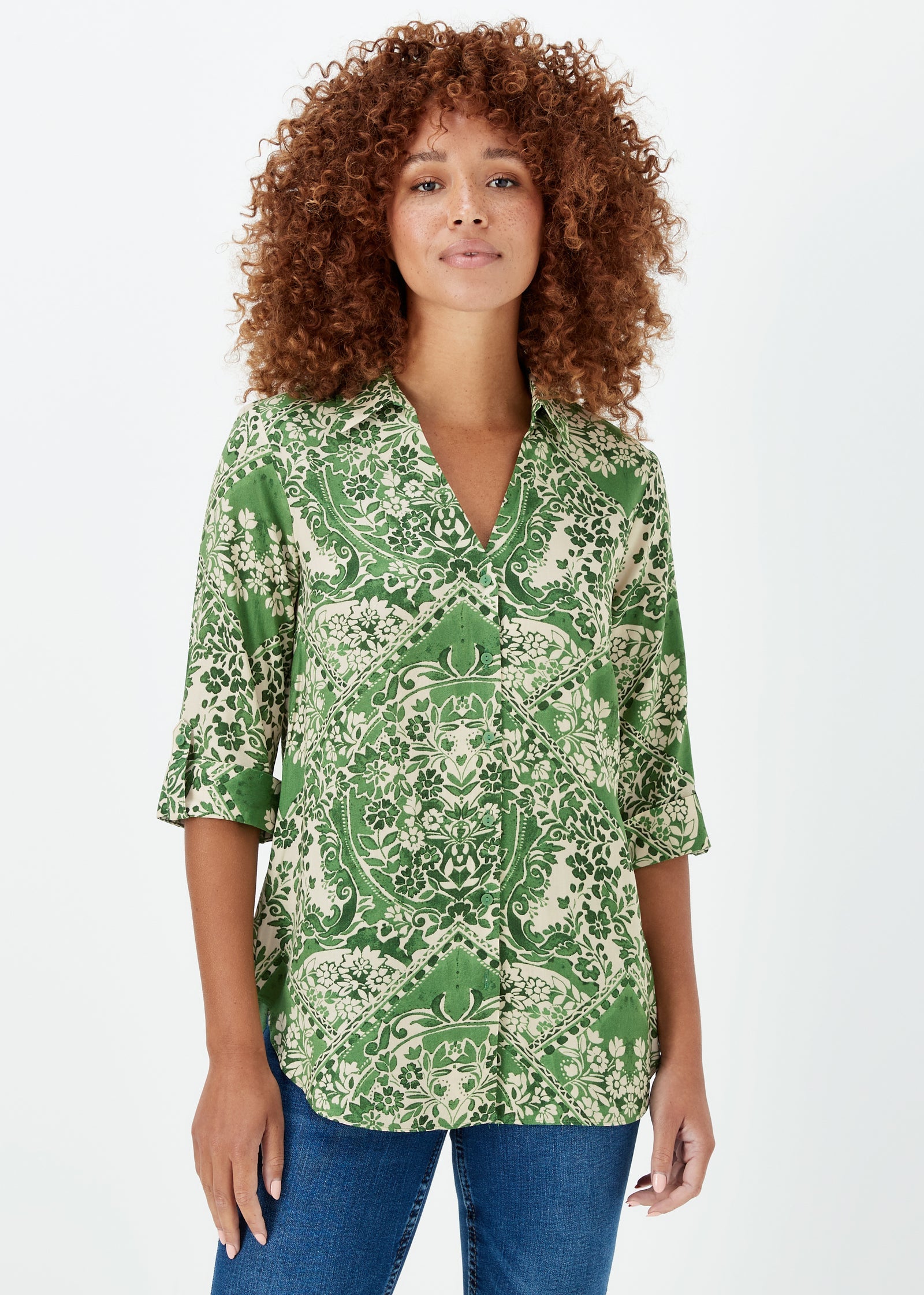 Buy Green Print Shirt Online in Jordan from Matalan