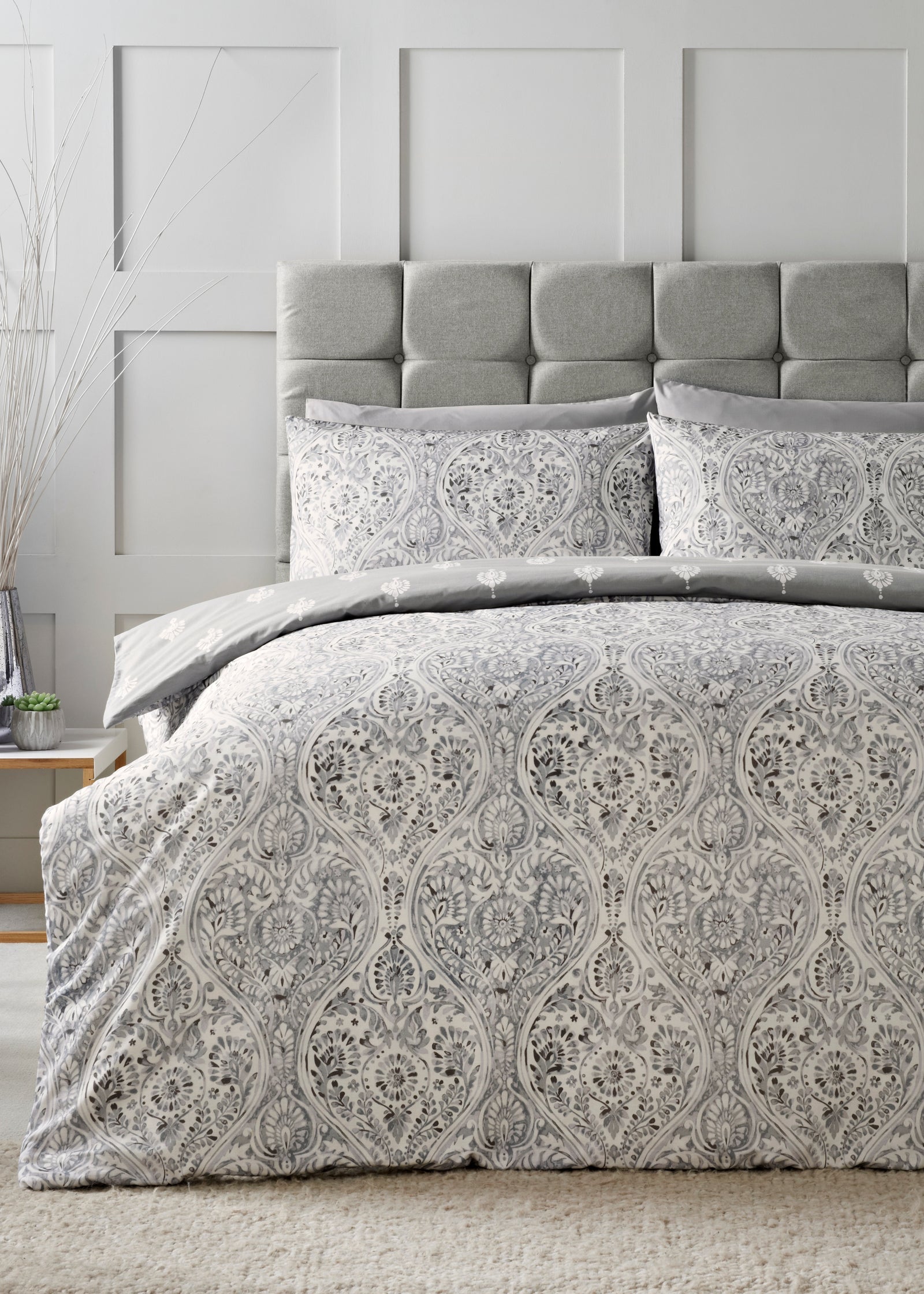 Buy Damask Reversible Duvet Cover Online in Bahrain from Matalan