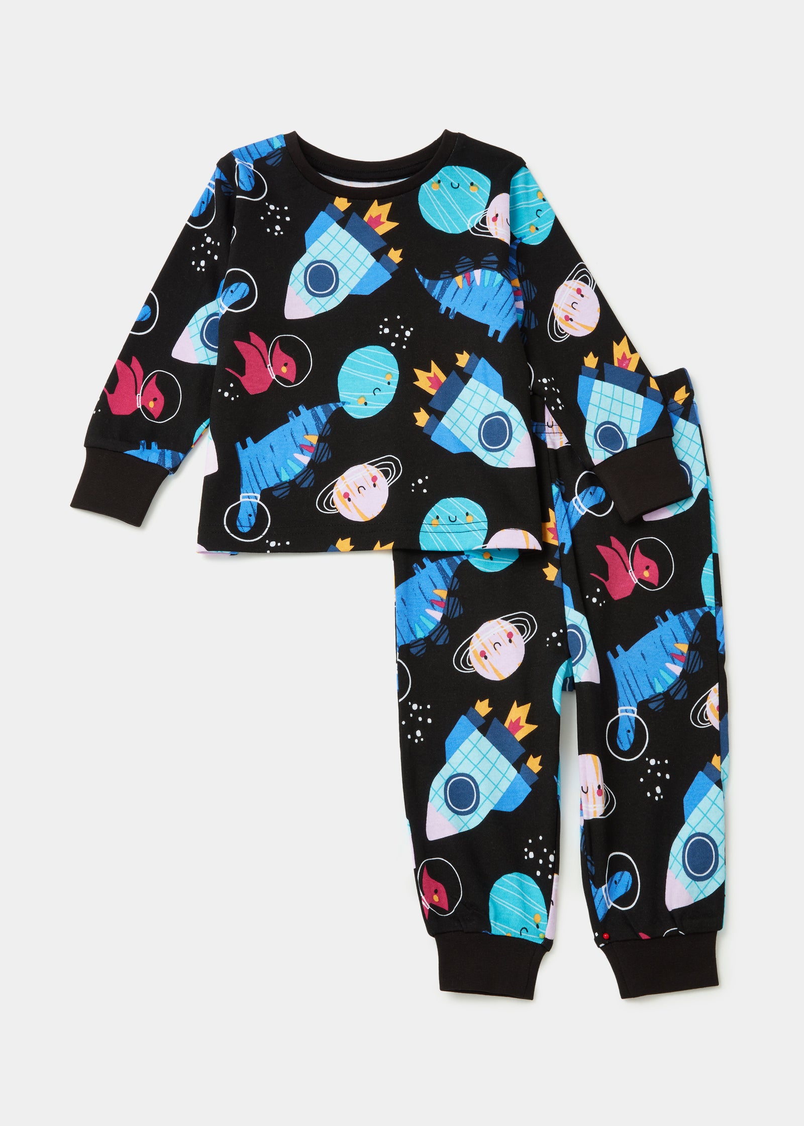 Buy Boys Navy Space Print Ribbed Pyjama Set Online in Qatar from Matalan