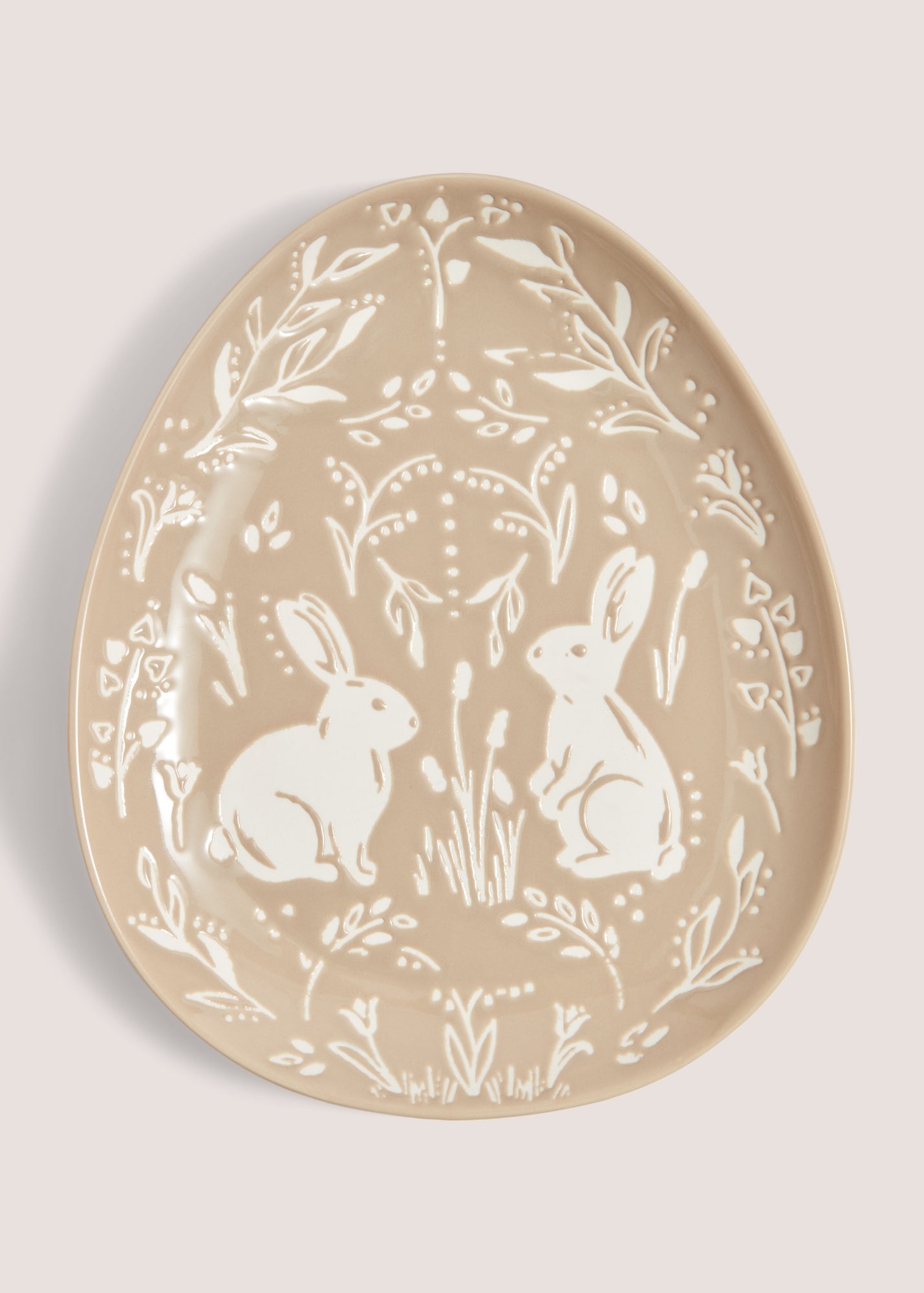Buy Print Plate Ivory-Brown Online in UAE from Matalan