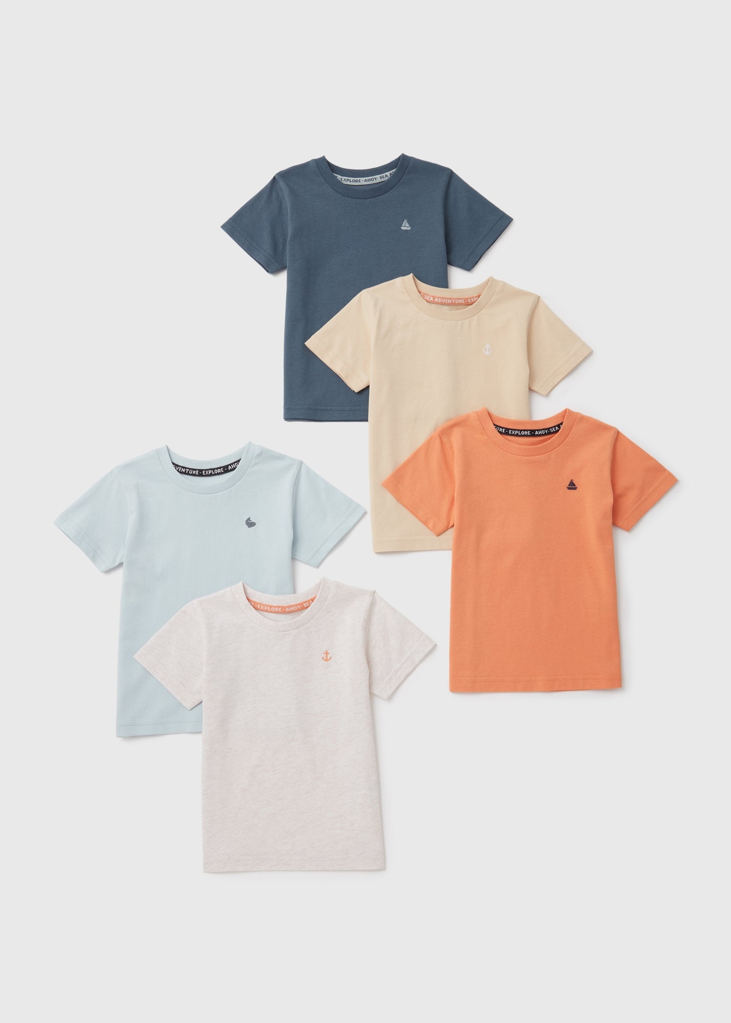Buy Boys 5 Pack Multi ColouT-Shirts Online in Qatar - bfab