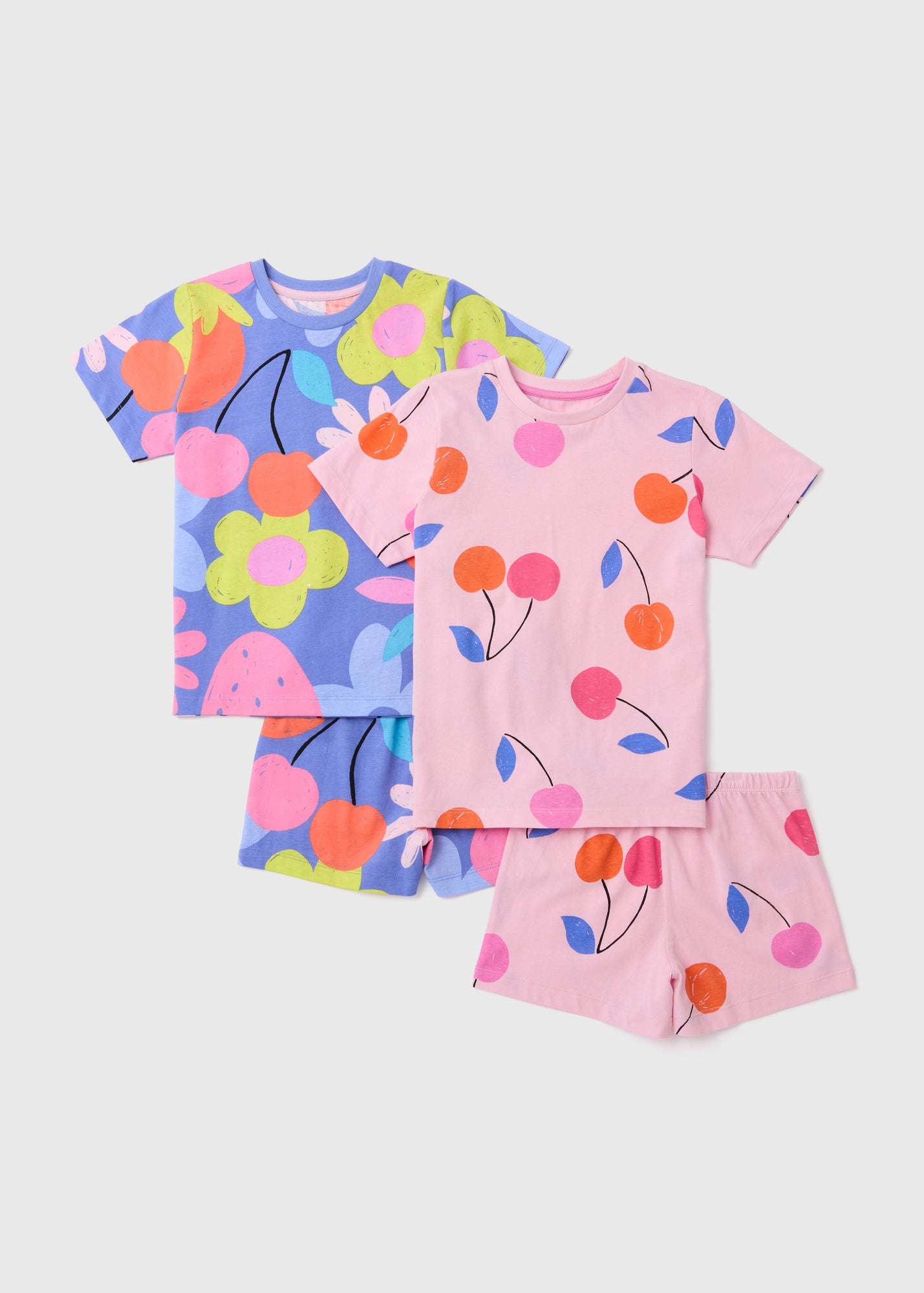 Buy Girls 2 Pack Fruit Pyjama Shortie Set Online in Bahrain from Matalan