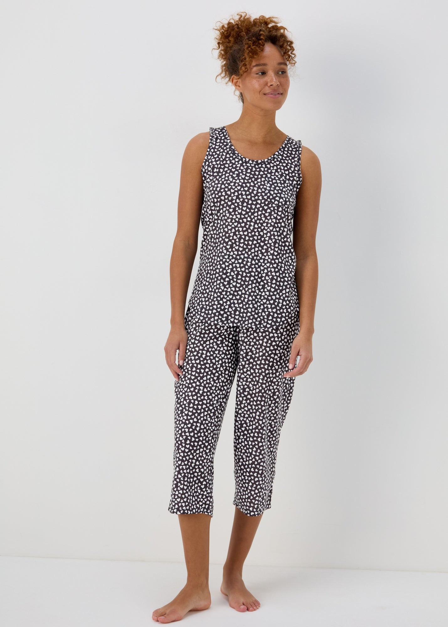 Buy Heart Print Capri Pyjamas Online in Jordan from Matalan