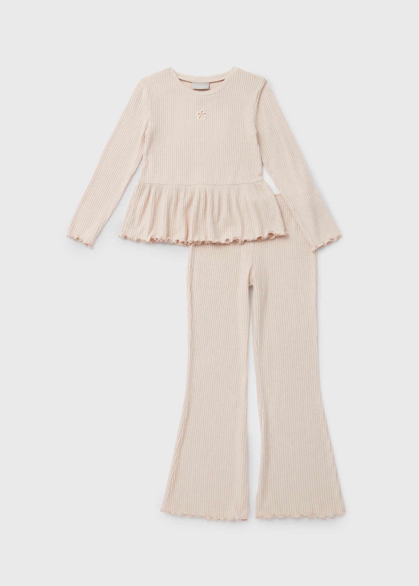Buy Girls Oatmeal Rib Flare Set Online in Jordan - bfab