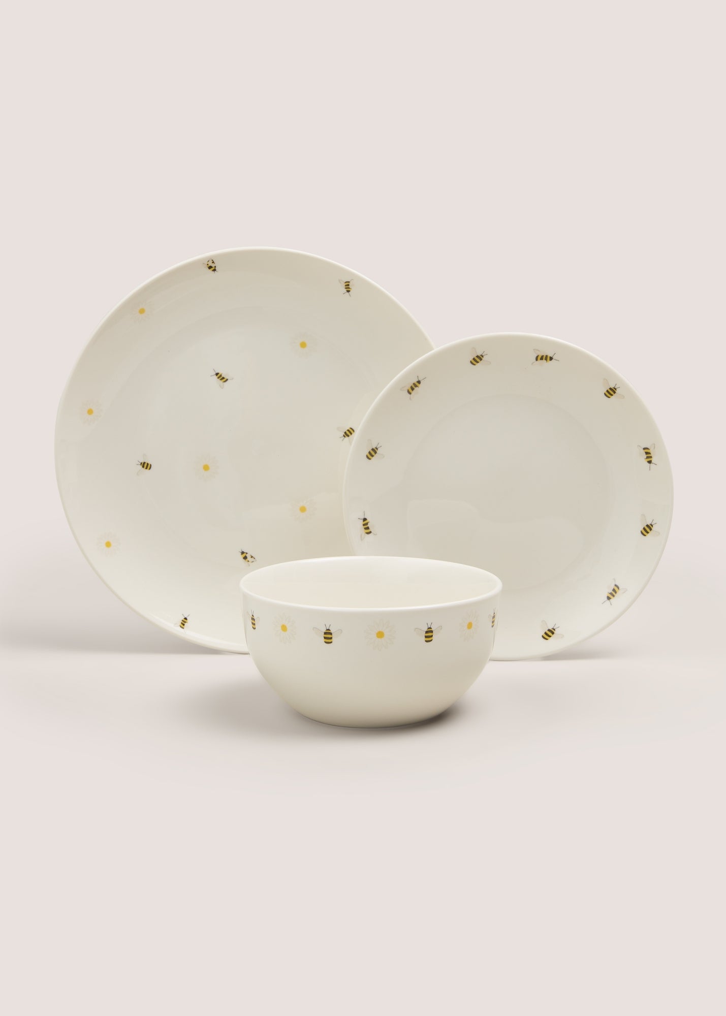 Buy Bee & Daisy Print 12 Piece Dinner Set-Off White Online in Oman from ...