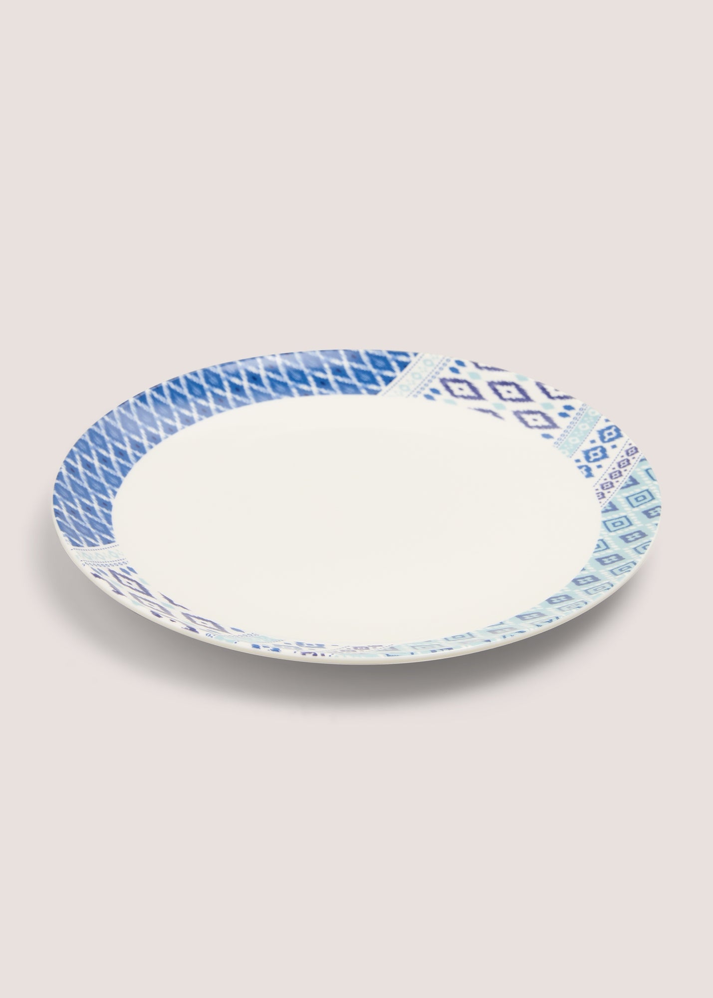 Buy Indigo Geo Design Dinner Plate (27cm)-Blue/White Online in UAE from ...
