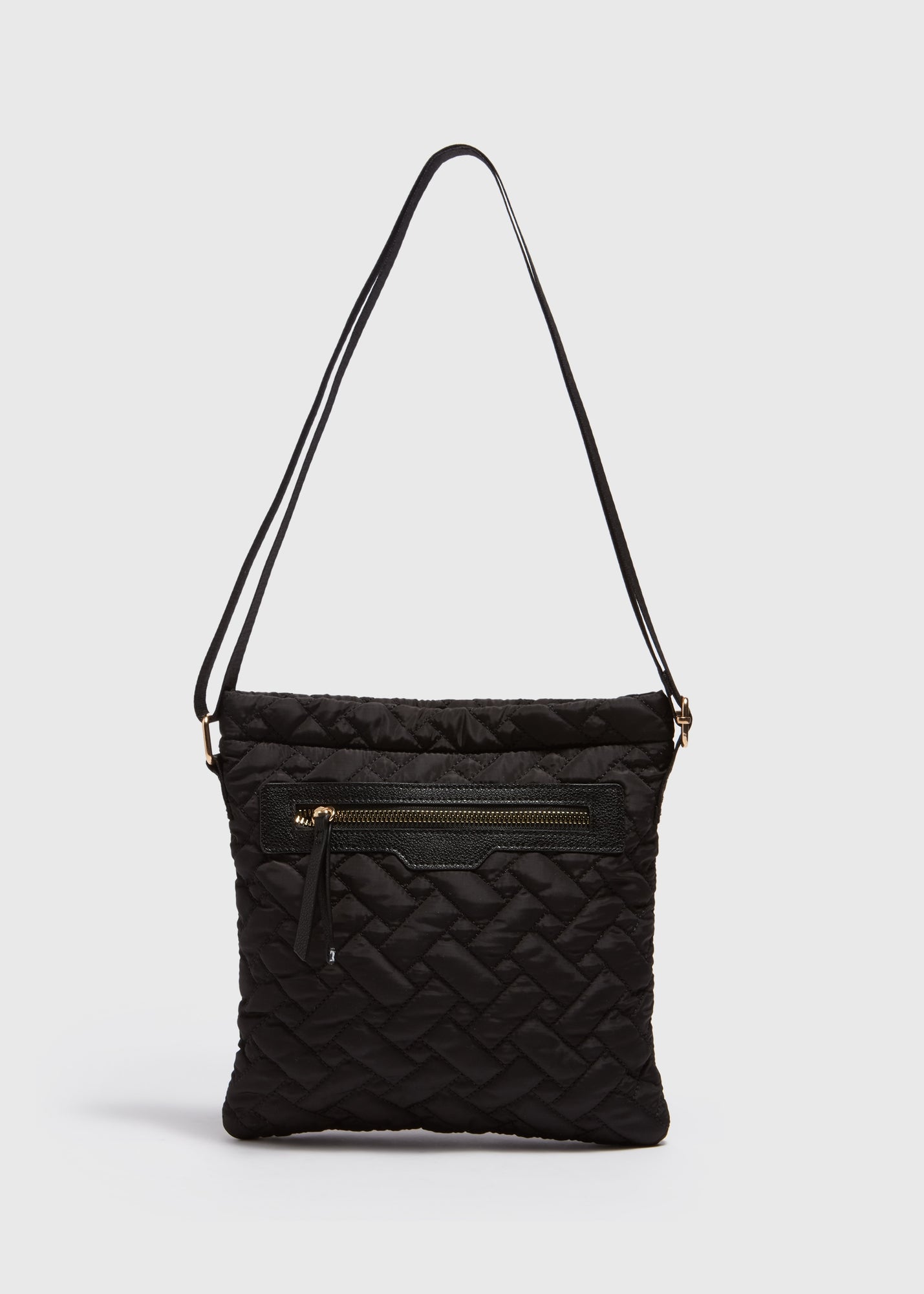 Buy Nylon Textured Crossbody Messenger Bag-Black Online in UAE from Matalan
