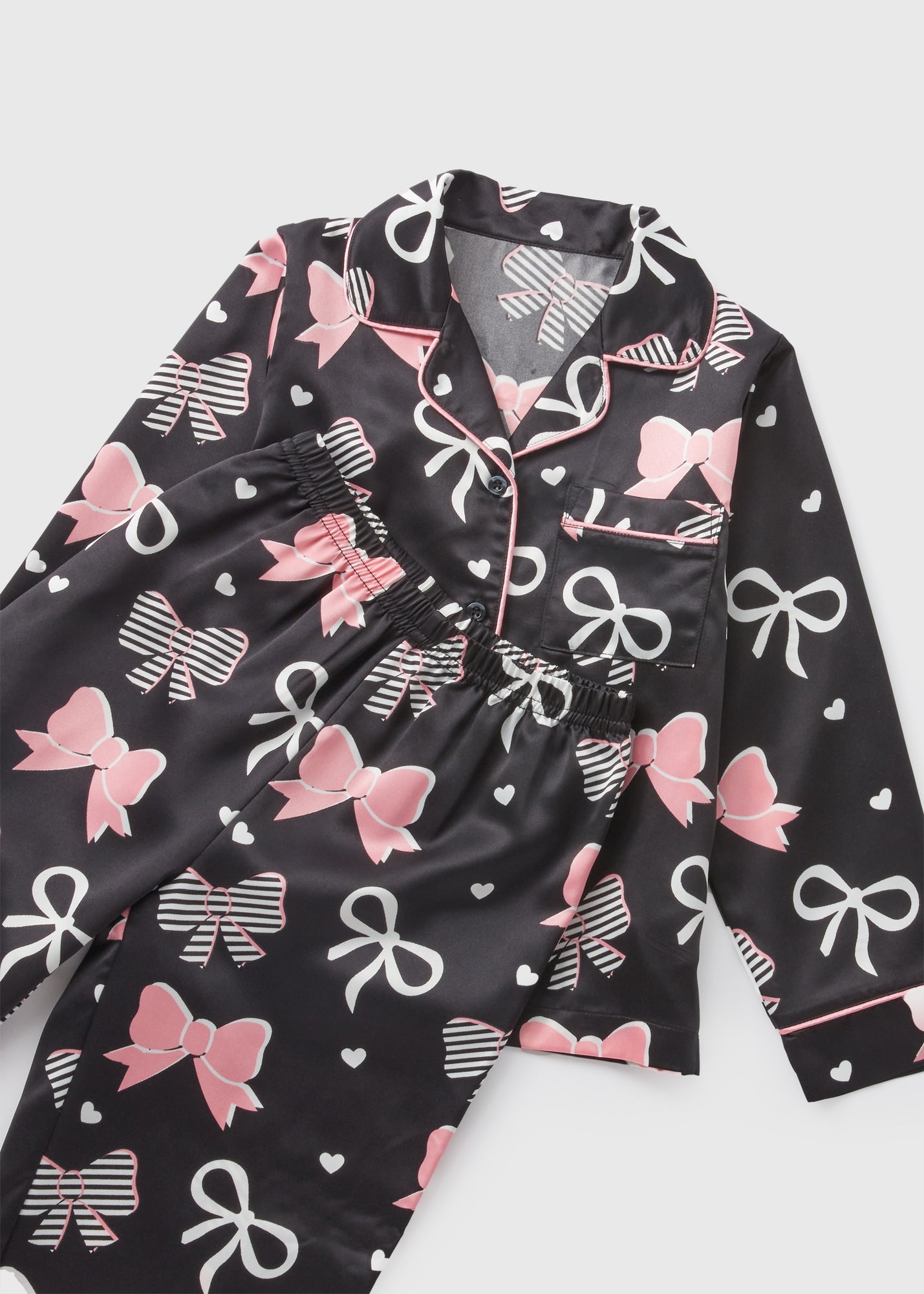 Buy Girls Satin Bow Pyjama Set Online in UAE from Matalan