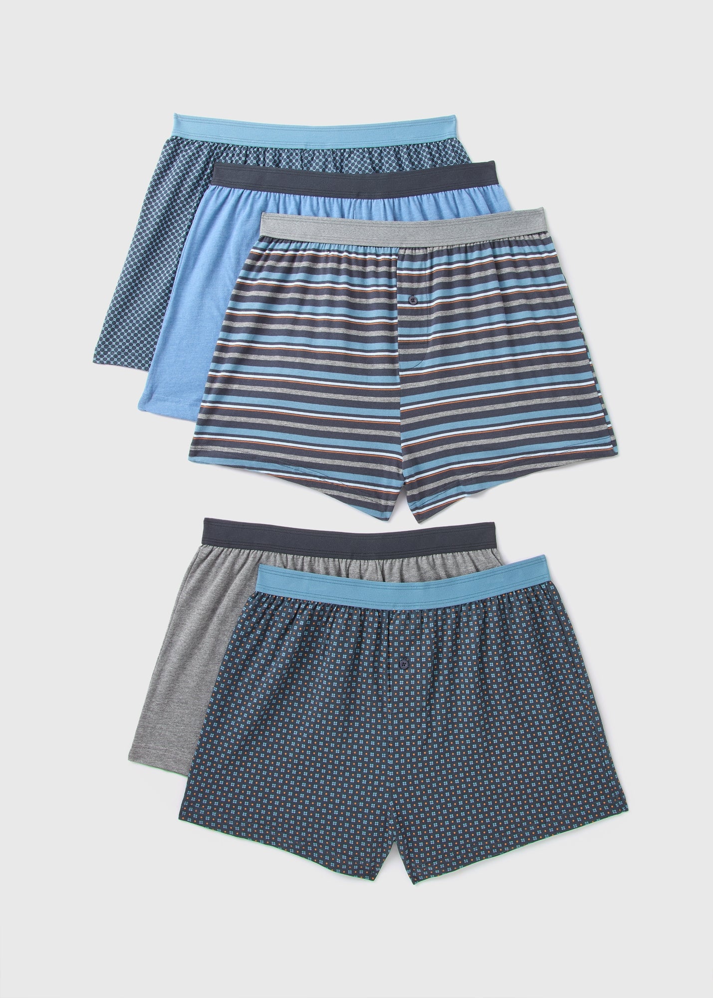 Buy 5 Pack Patterned Loose Fit Boxers Online in UAE from Matalan