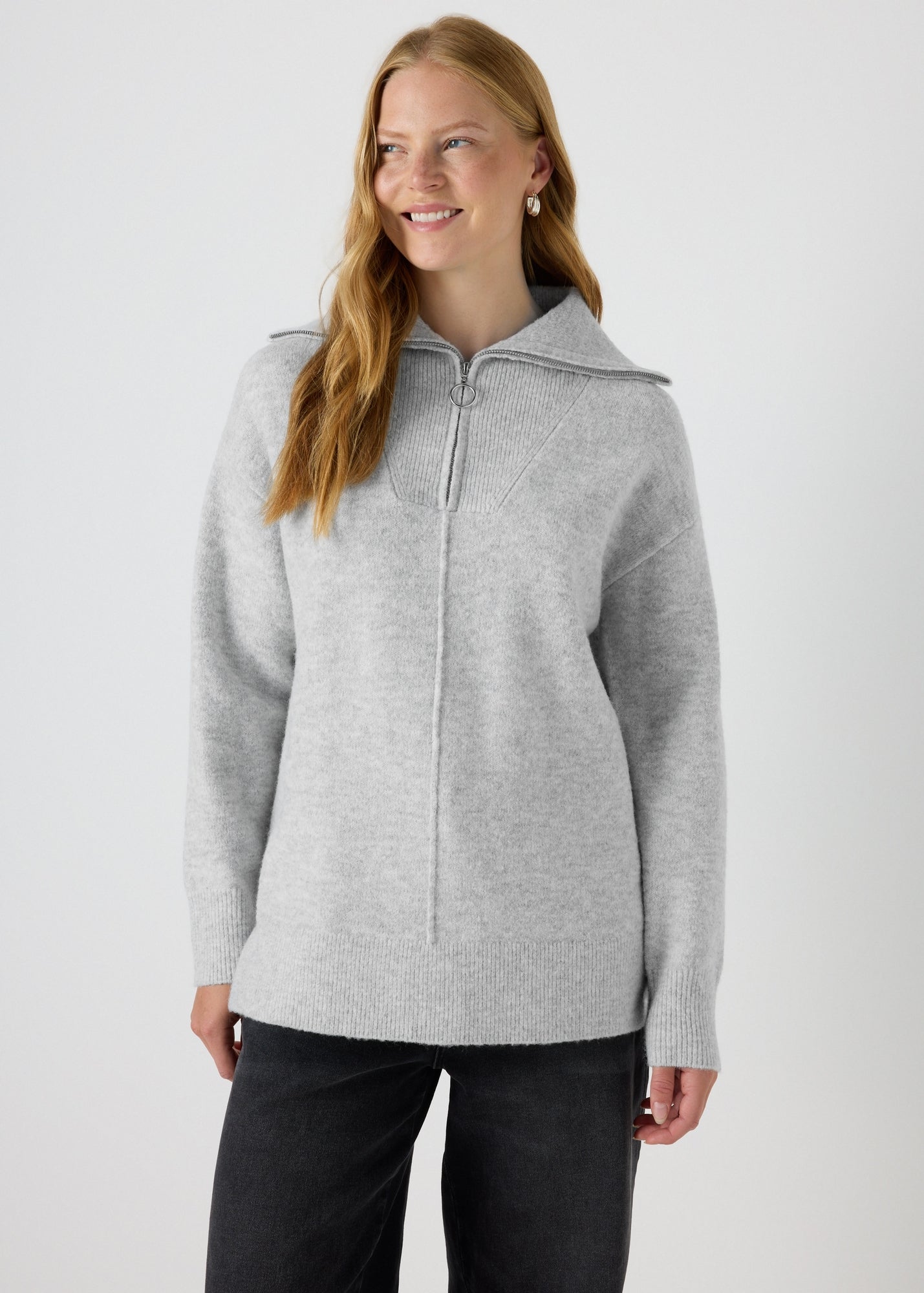 Buy Knitted Half Zip Jumper Online in UAE from Matalan