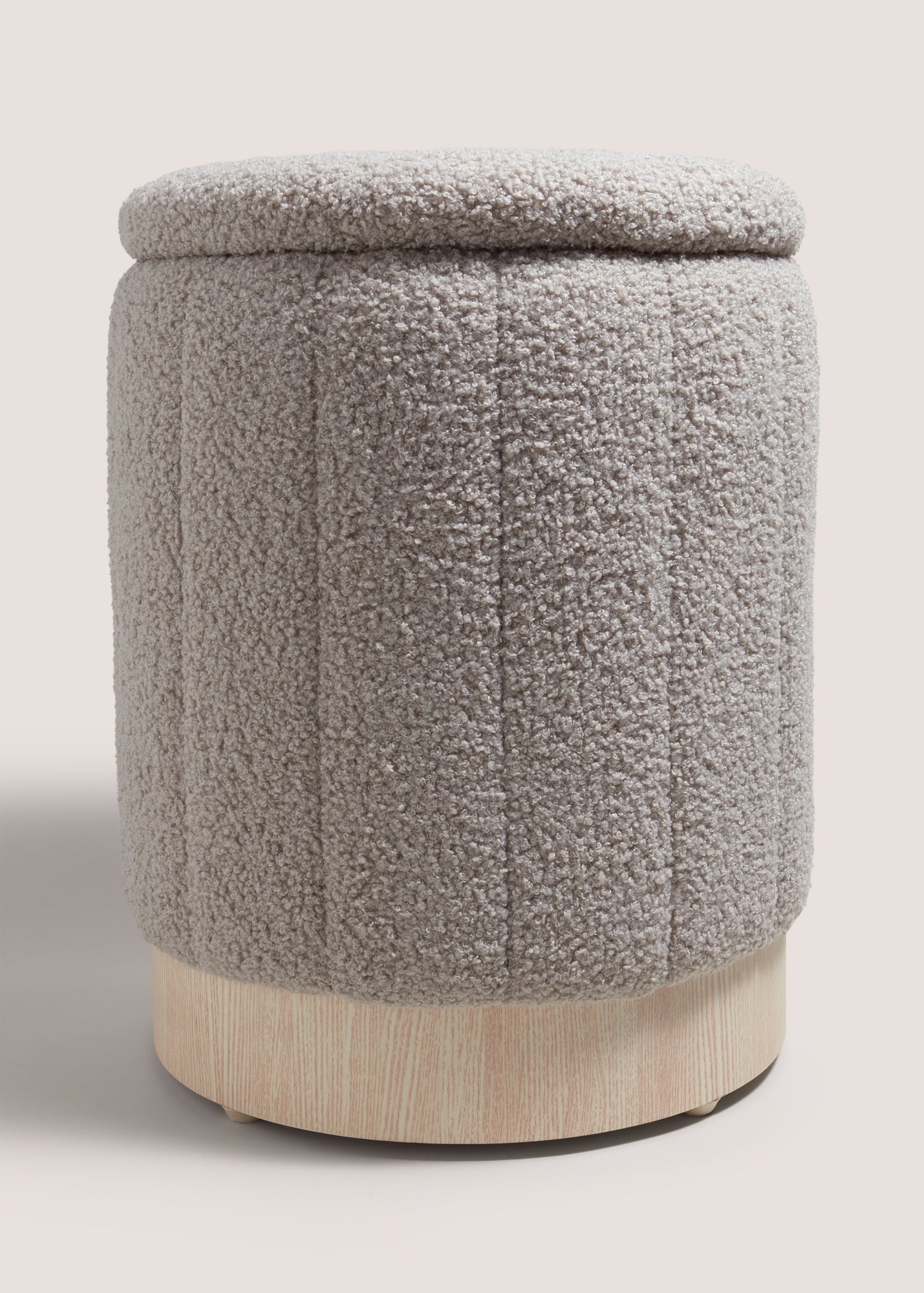 Buy Teddy Ribbed Pouffe-Grey Online in UAE from Matalan