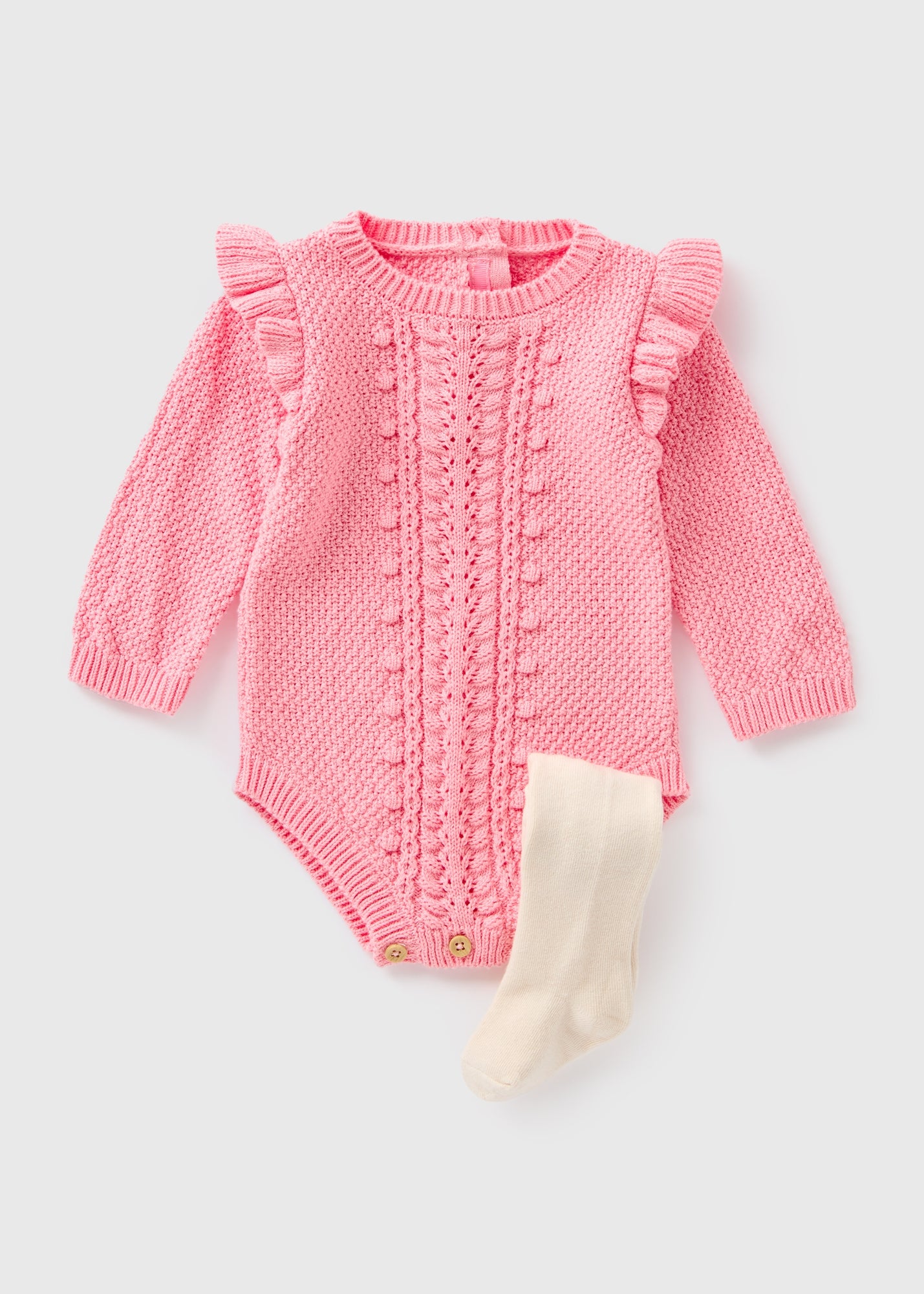 Buy Baby Cable Knit Romper with Tights Online in UAE - bfab