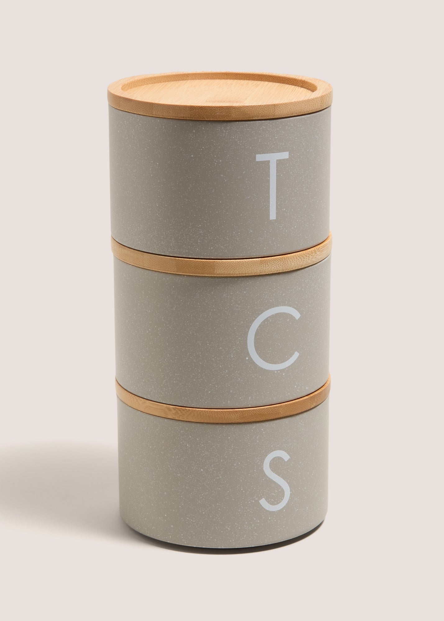 Buy Metal Tea Coffee & Sugar Stackable Canisters-Grey Online in Qatar ...