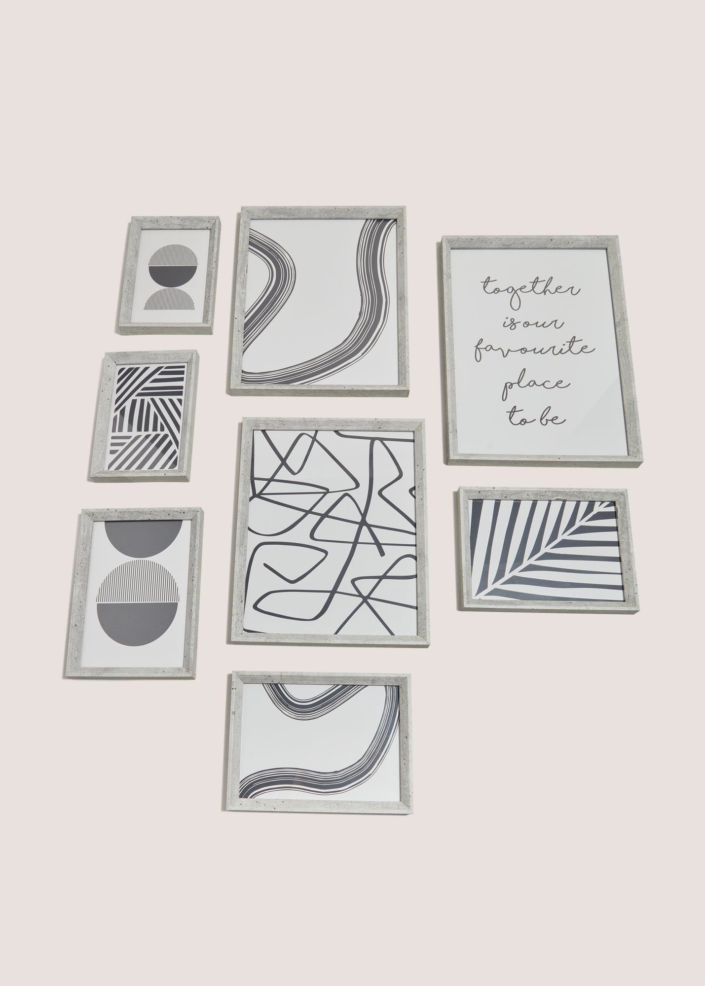 Buy 8 Pack Gallery Concrete Frames-Multi Online in UAE from Matalan