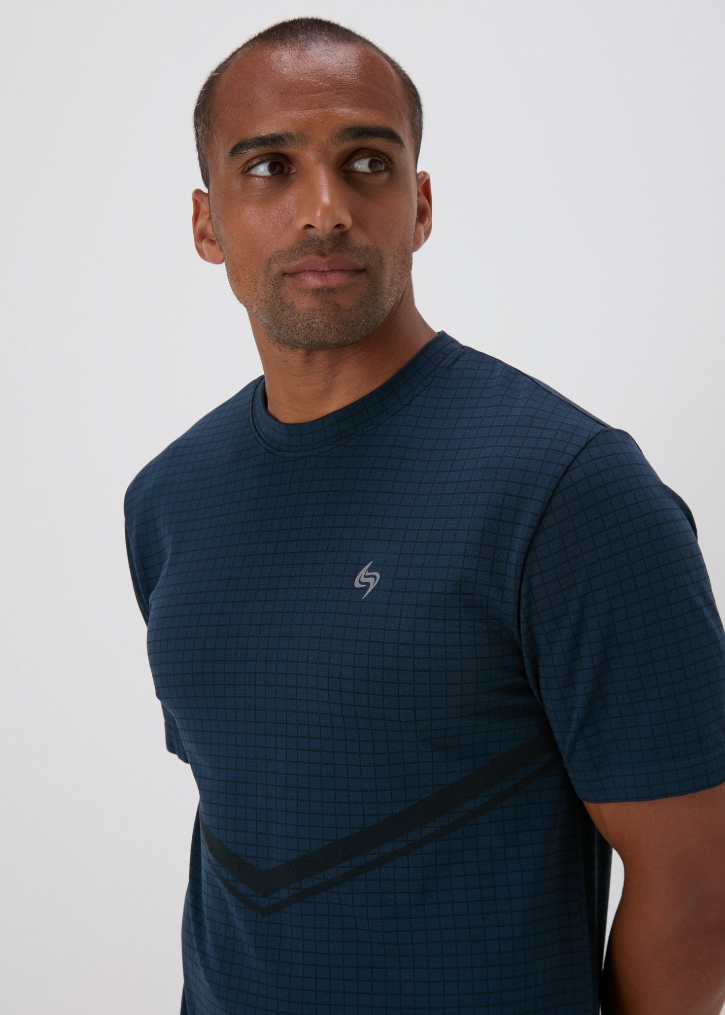 Buy Souluxe Indigo Textured Grid T-Shirt Online in Jordan from Matalan