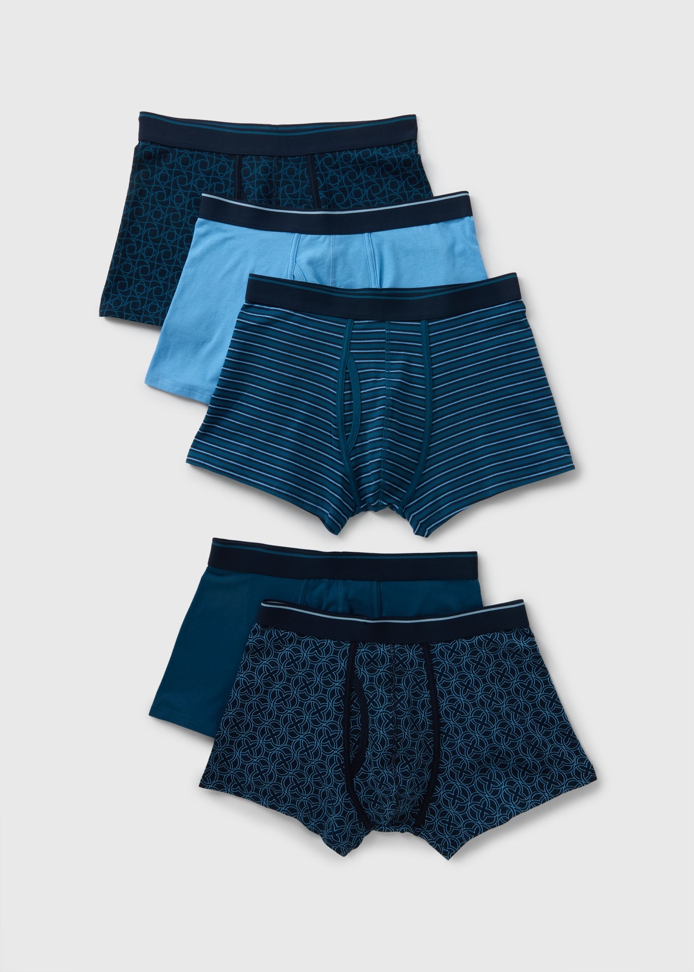 Buy 5 Pack Geometric Keyhole Boxers Online in UAE from Matalan