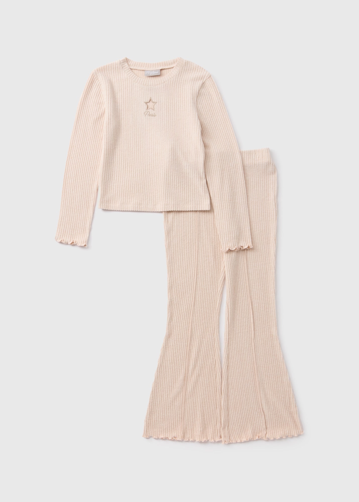 Buy Girls Paris Ribbed Top & Flare Set Online in UAE from Matalan