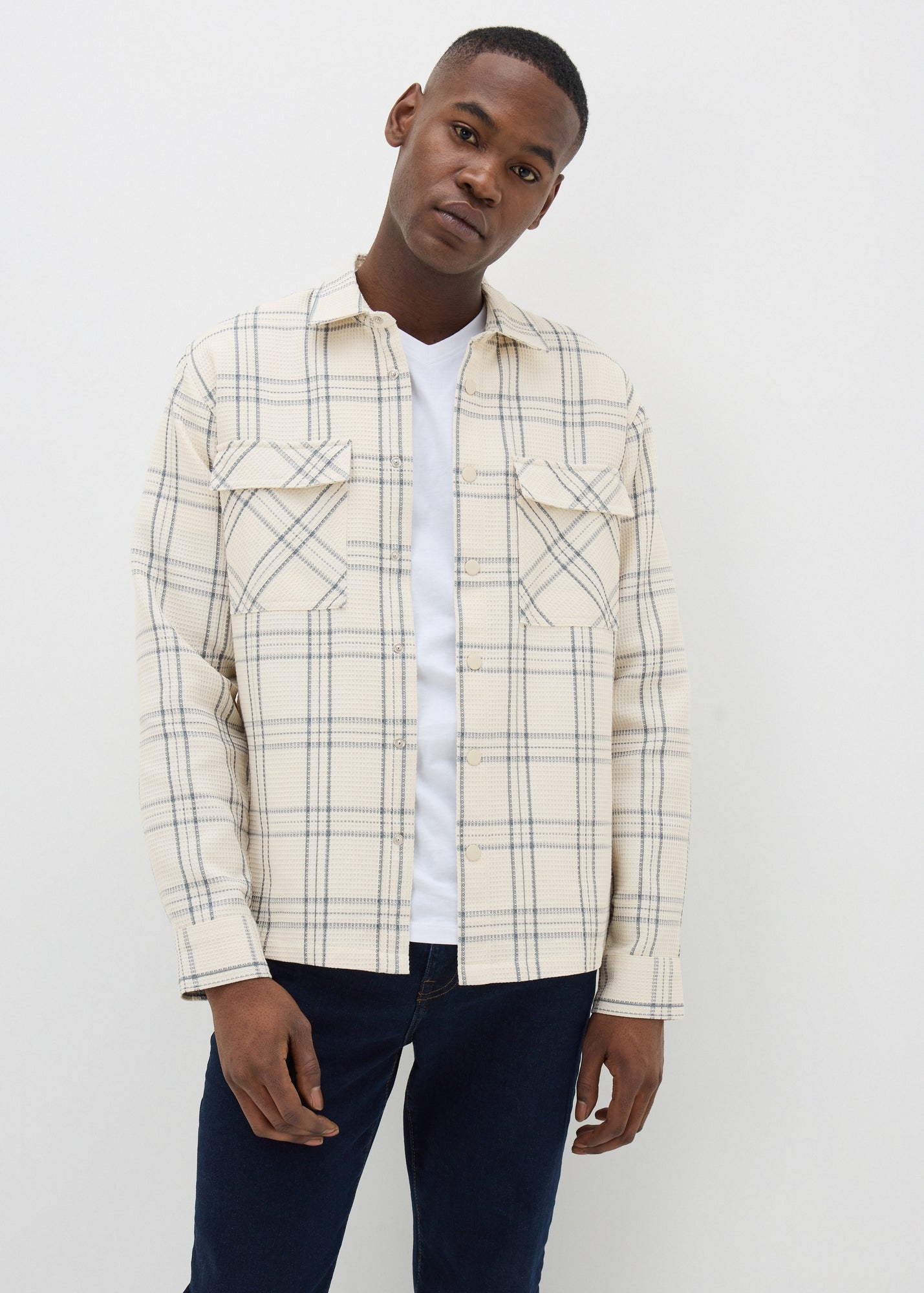 Buy Check Waffle Shacket Online in UAE from Matalan