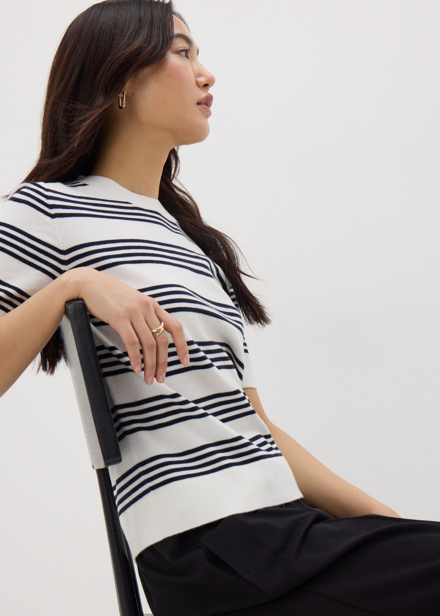 Buy Et Vous Stripe Short Sleeve Jumper Online in Jordan from Matalan