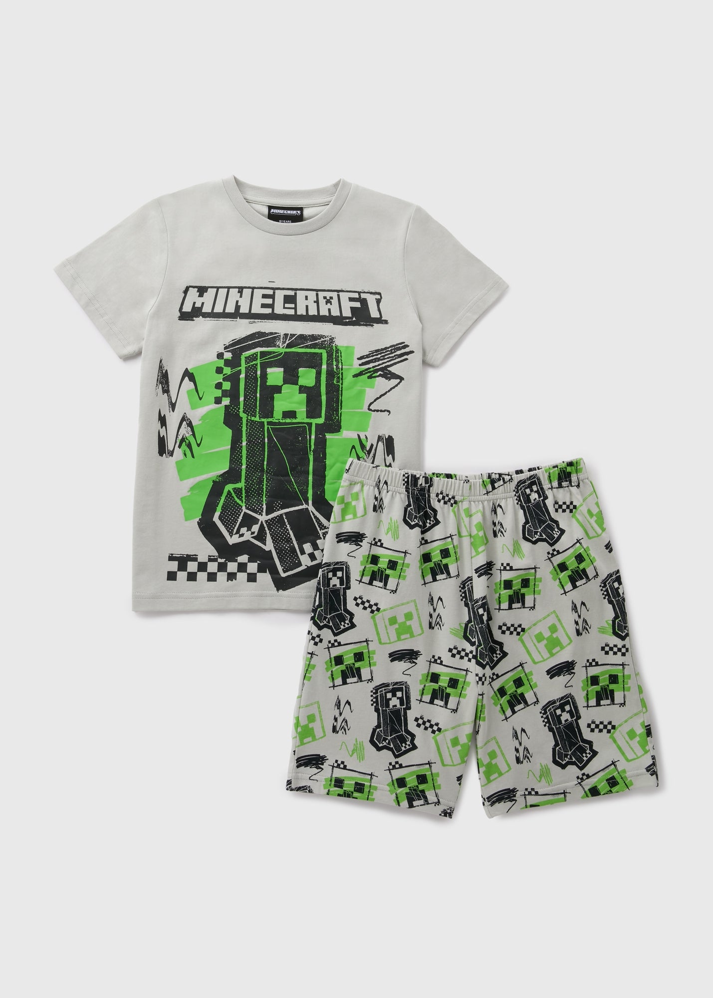 Buy Minecraft Kids Creeper Shorts Pyjama Set Online in Qatar - bfab