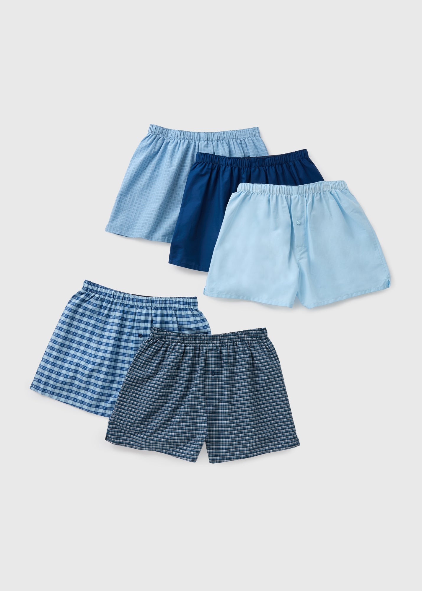 Buy 5 Pack Woven Check Boxers Online in Qatar from Matalan