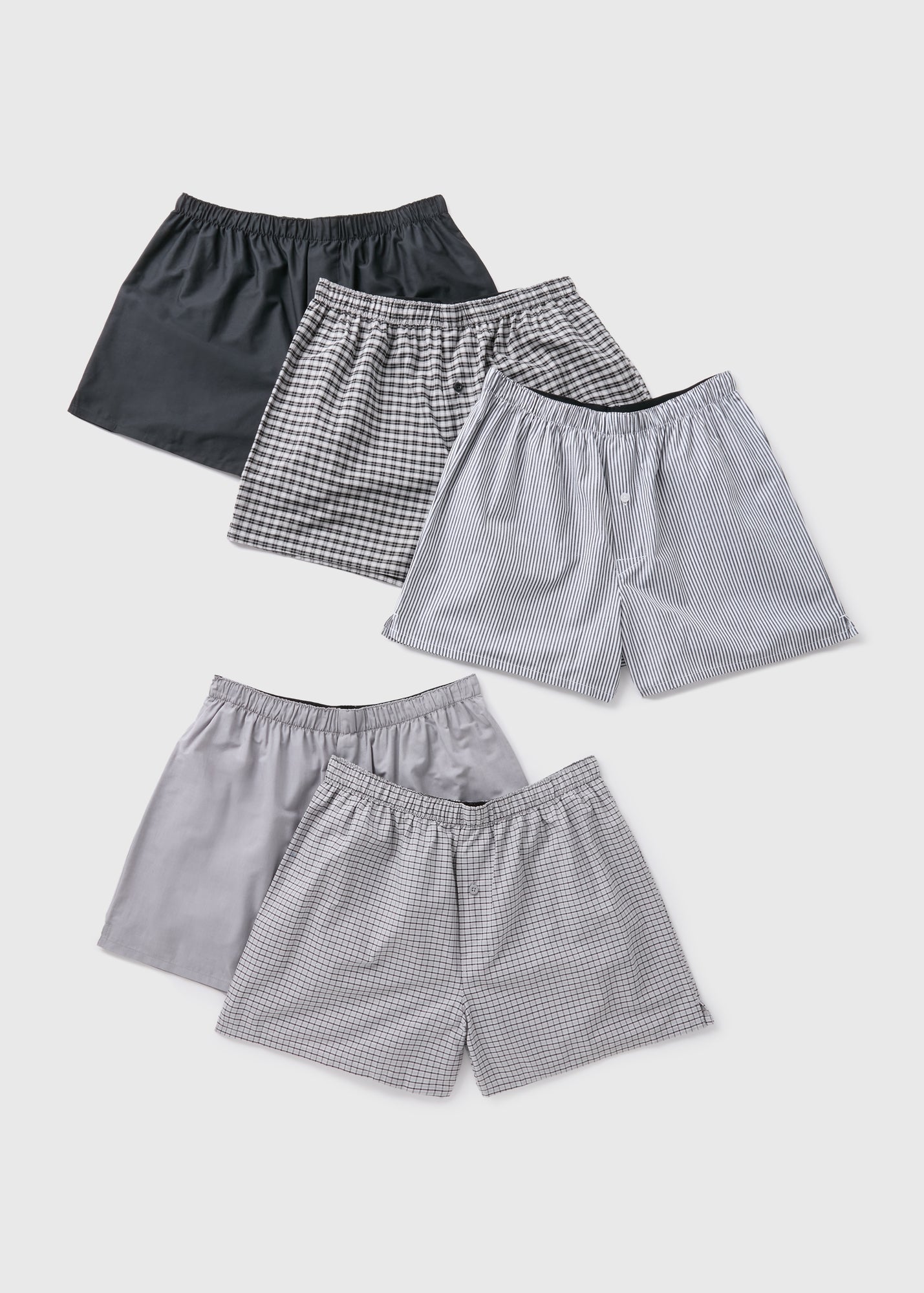 Buy 5 Pack Woven Check Boxers Online in Qatar from Matalan