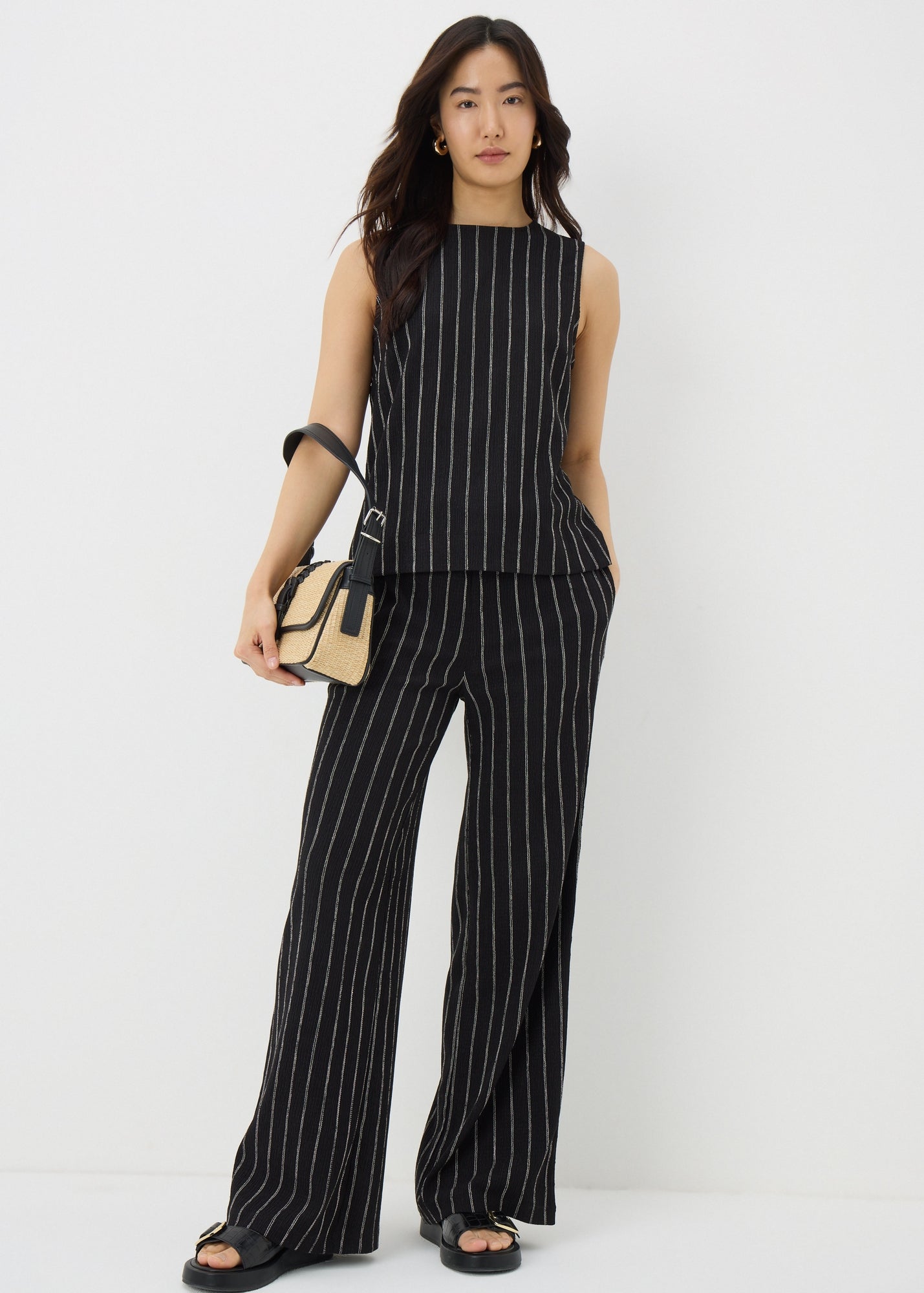 Buy Stripe Button Back Co Ord Vest Online in UAE - bfab