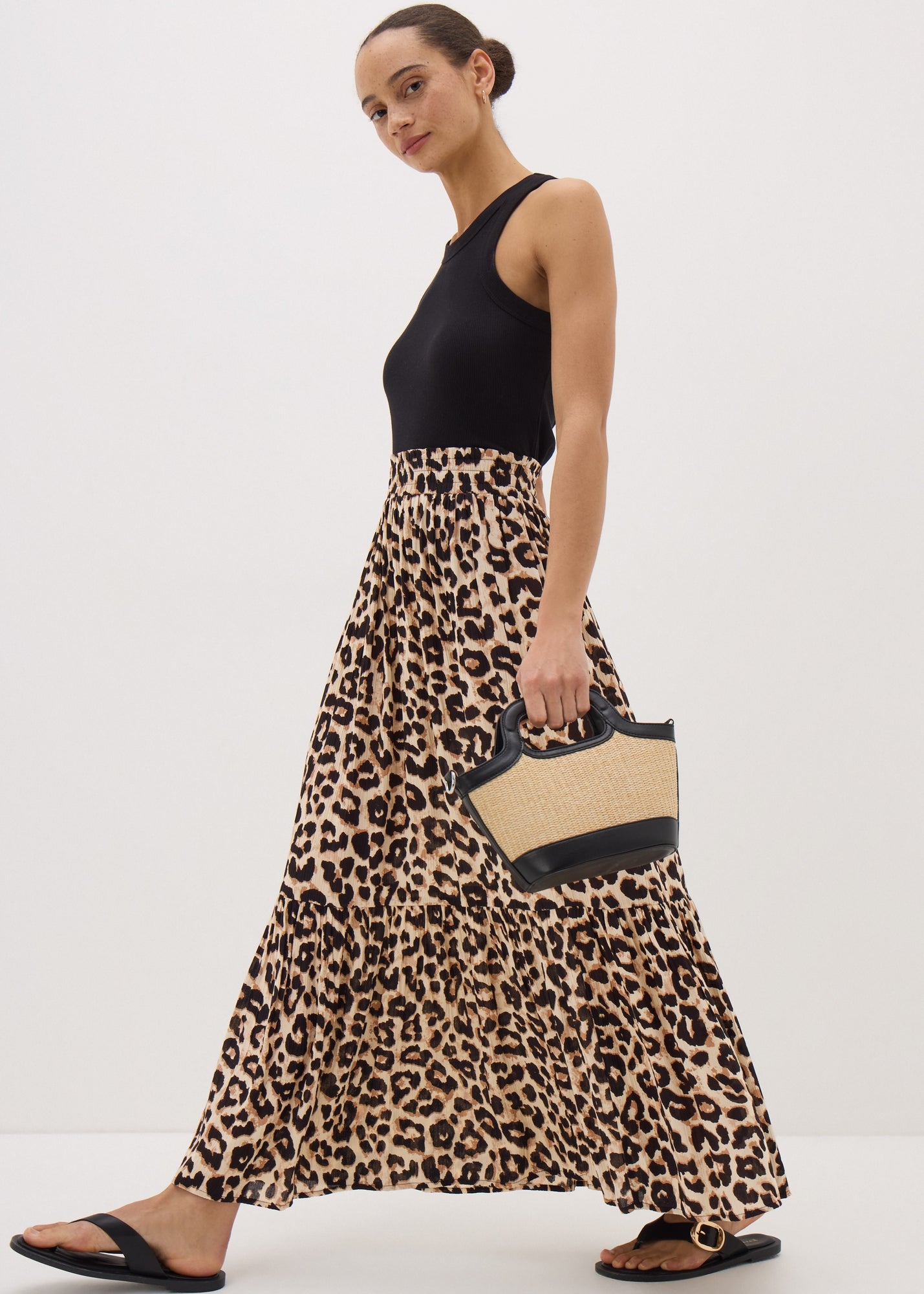 Buy Leopard Print Cheesecloth Maxi Skirt Online in UAE from Matalan