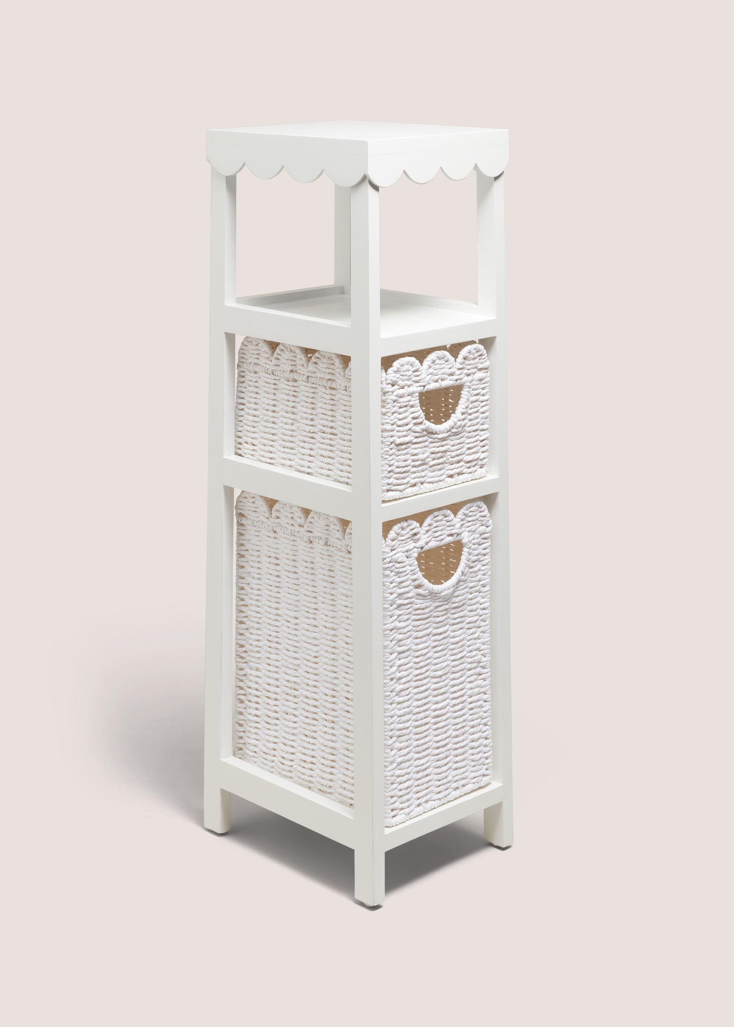 Buy Scallop Wood Drawers-White Online in Oman from Matalan