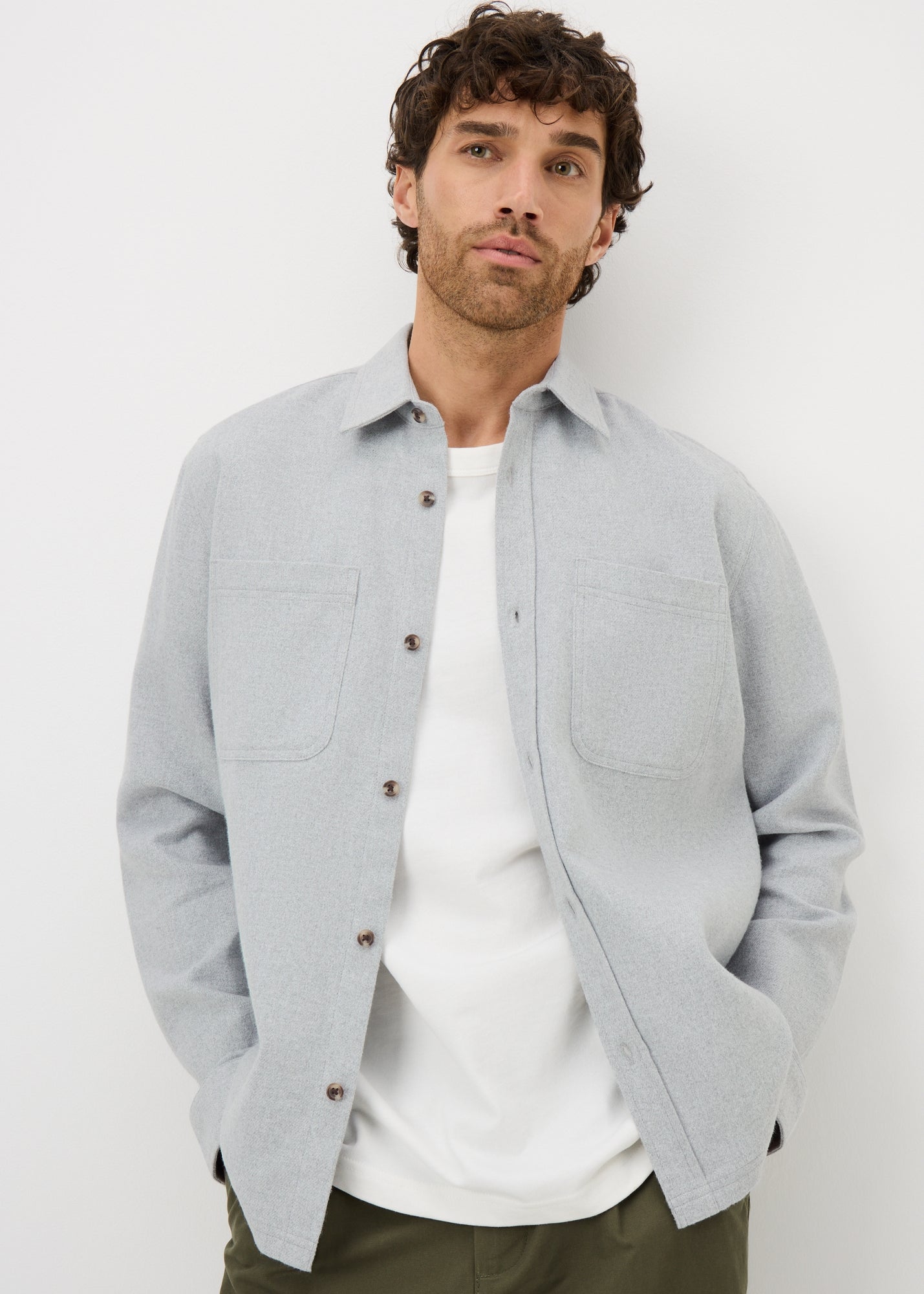 Buy Long Sleeve Grindle Shacket Online in Qatar - bfab