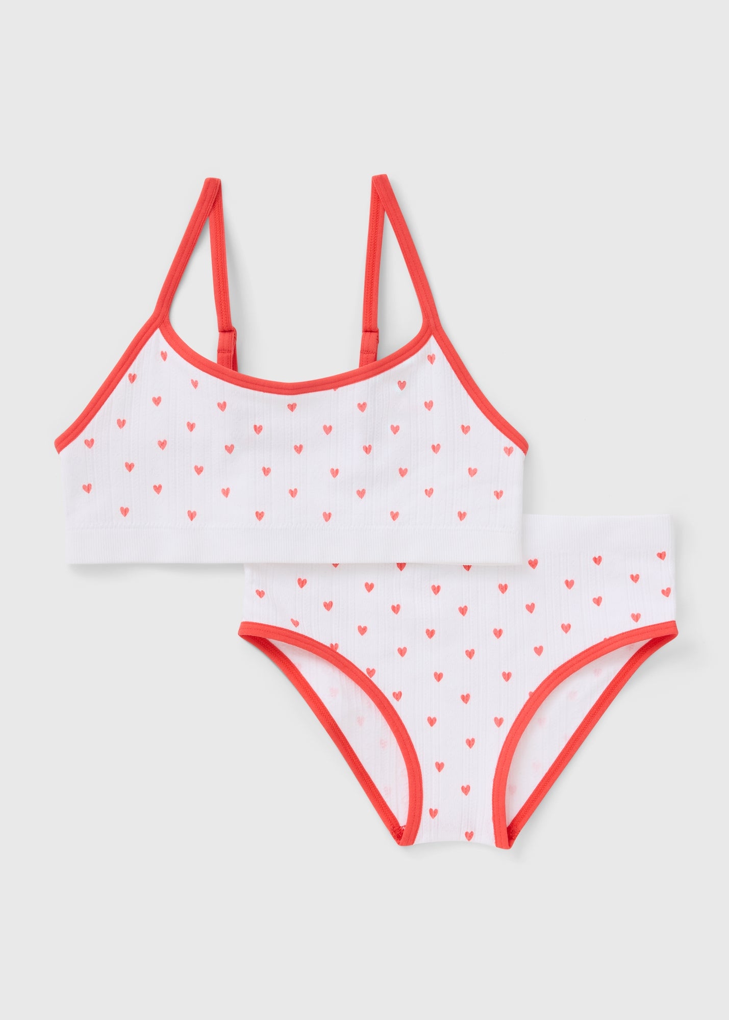 Buy Girls Heart Seamless Crop Top & Knicker Set Online in Qatar - bfab