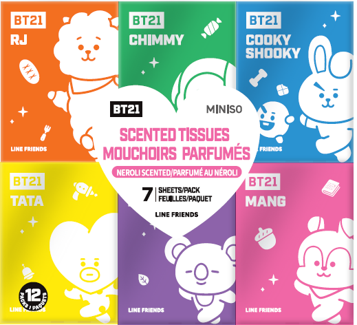 Buy Bt21 Collection Scented Tissues (12 Packs)-Multi Online in Qatar - bfab