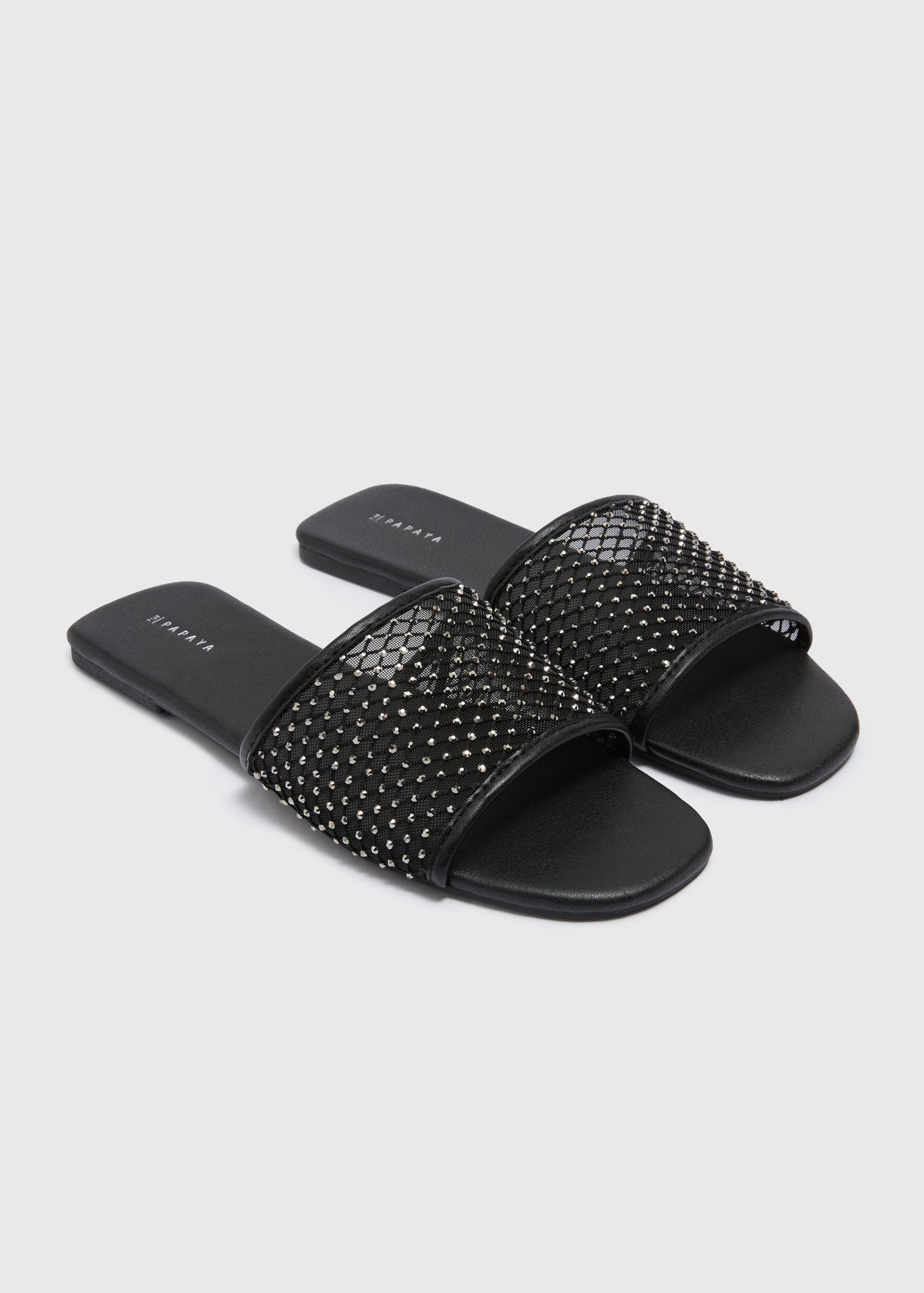 Buy Diamante Mule Sliders Online in UAE - bfab