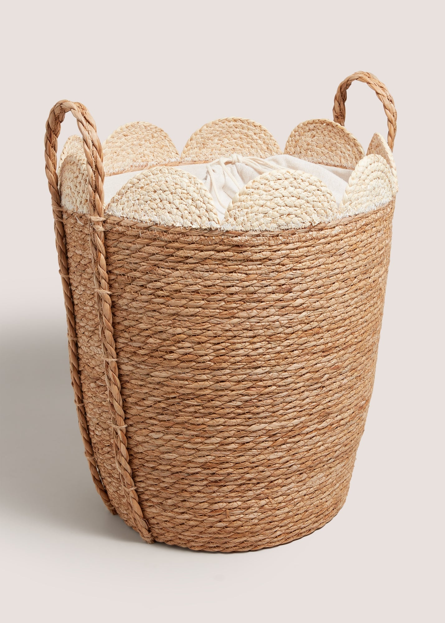 Buy Cabana Scallop Laundry Basket-Natural Online in Jordan from Matalan